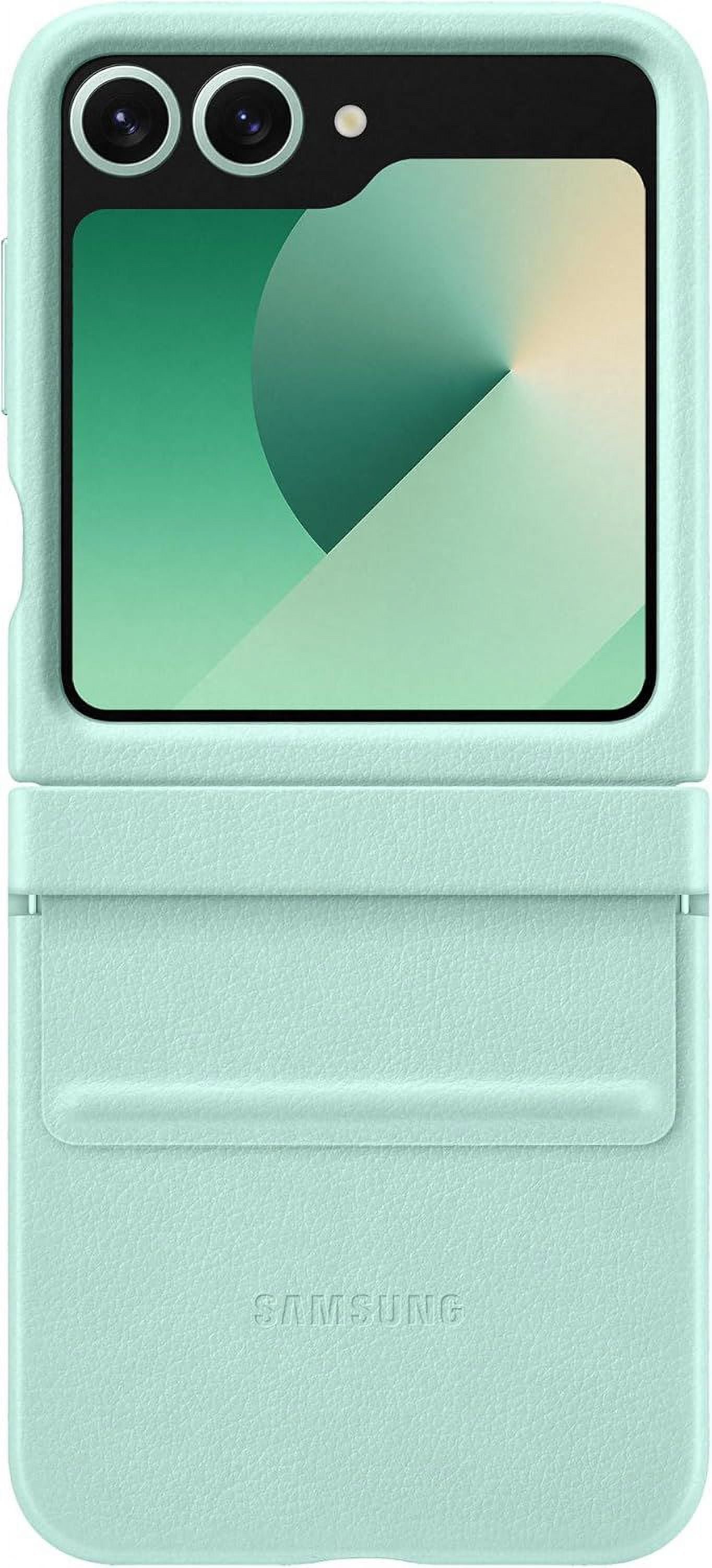 Samsung Galaxy Z Flip 6 Faux Leather/Kindsuit Case Mint - EF ...