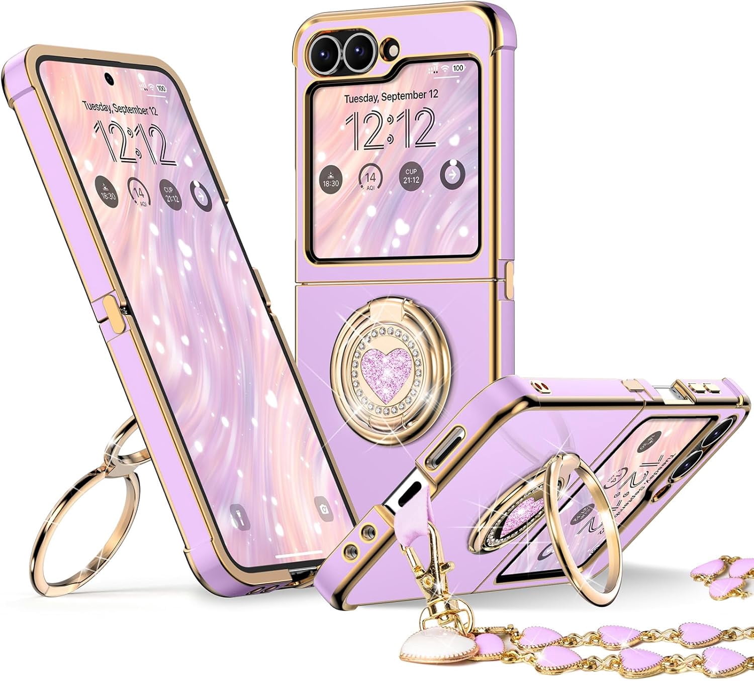 for Samsung Galaxy Z Flip 6 case with Stand,Z Flip 5 Phone Case with ...