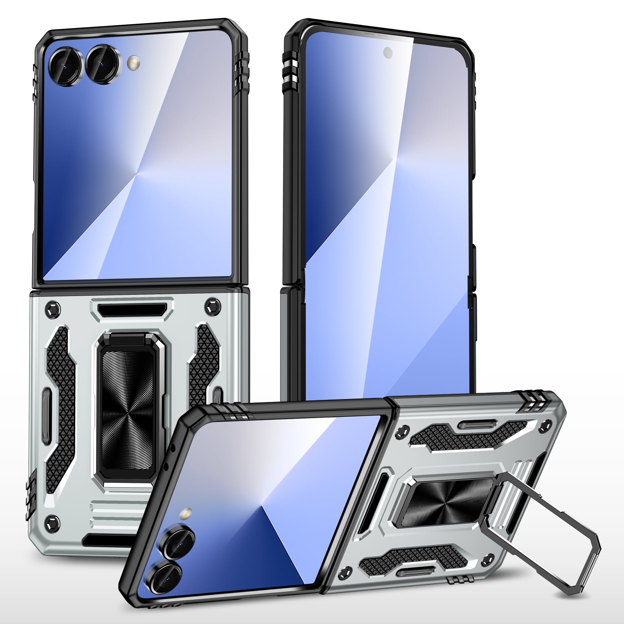 for Samsung Galaxy Z Flip 7 5G Case with Kickstand, [Military Grade ...