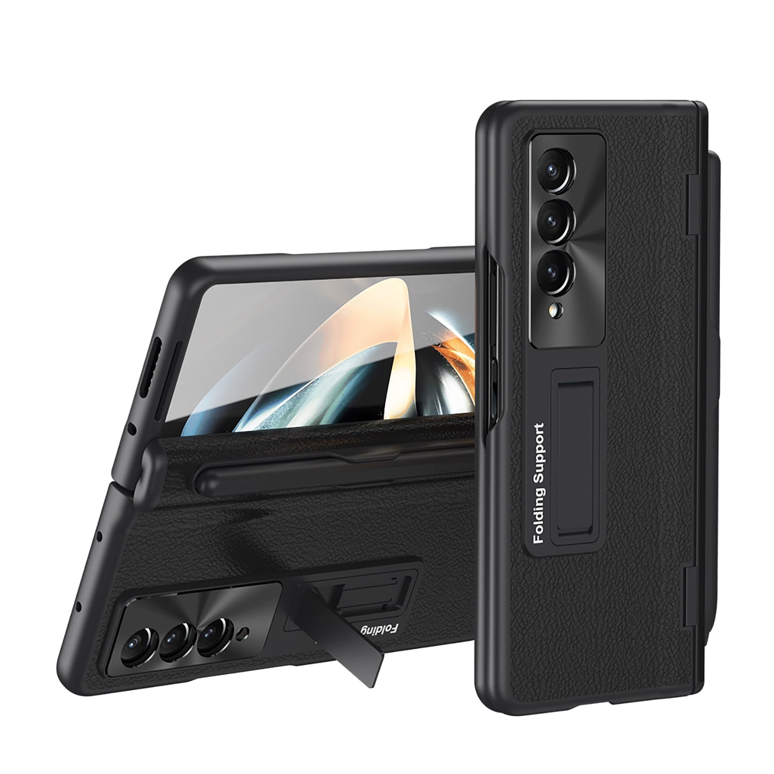 for Samsung Galaxy Z Fold 3 Case with Magnetic Hinge Protection, Stylus ...
