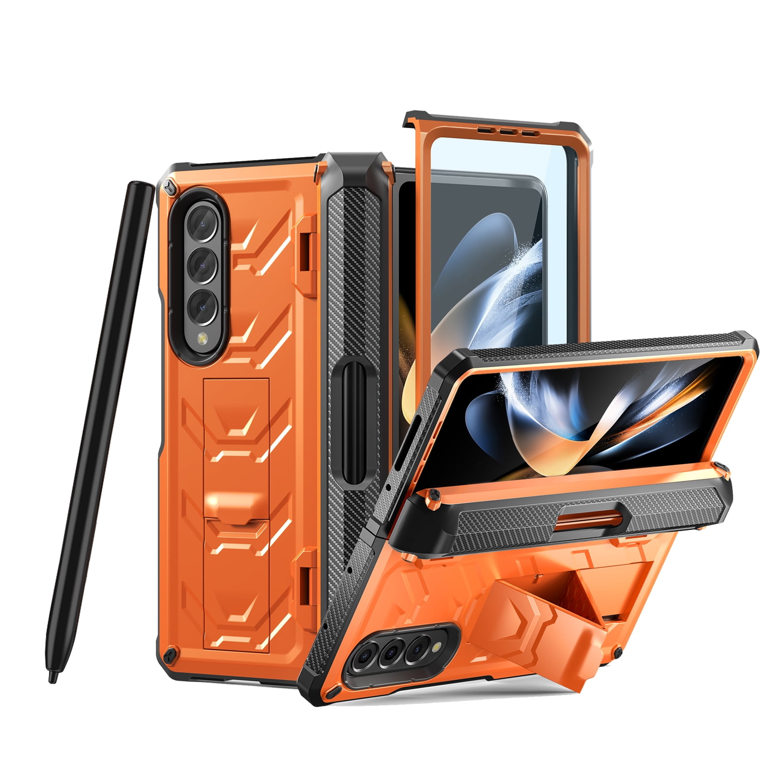 Samsung Galaxy Z Fold 3 Case with Stylus, Dteck Full Body Dual Layer ...