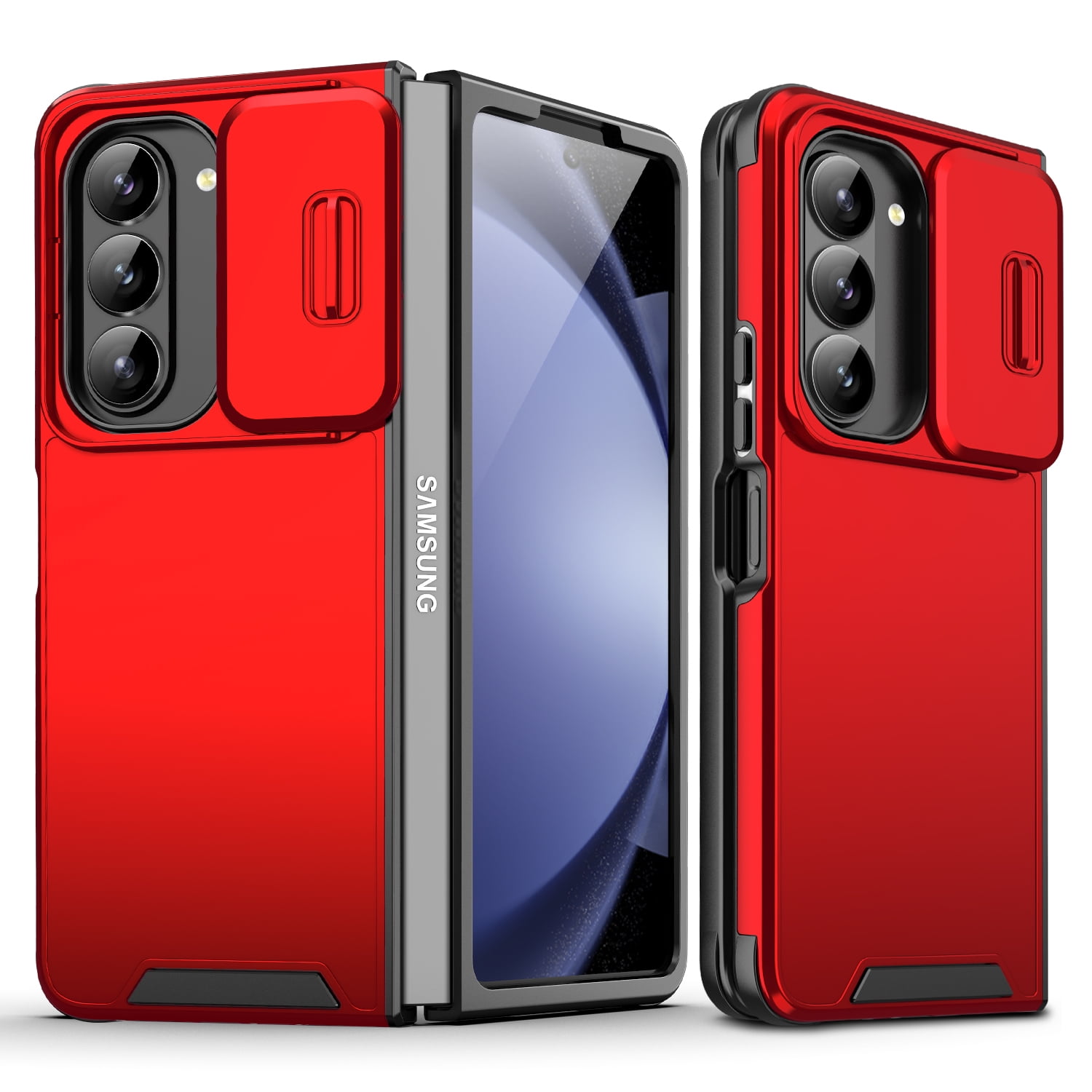 for Samsung Galaxy Z Fold 4 2-in-1 Phone Case, with Sliding Camera Lens ...