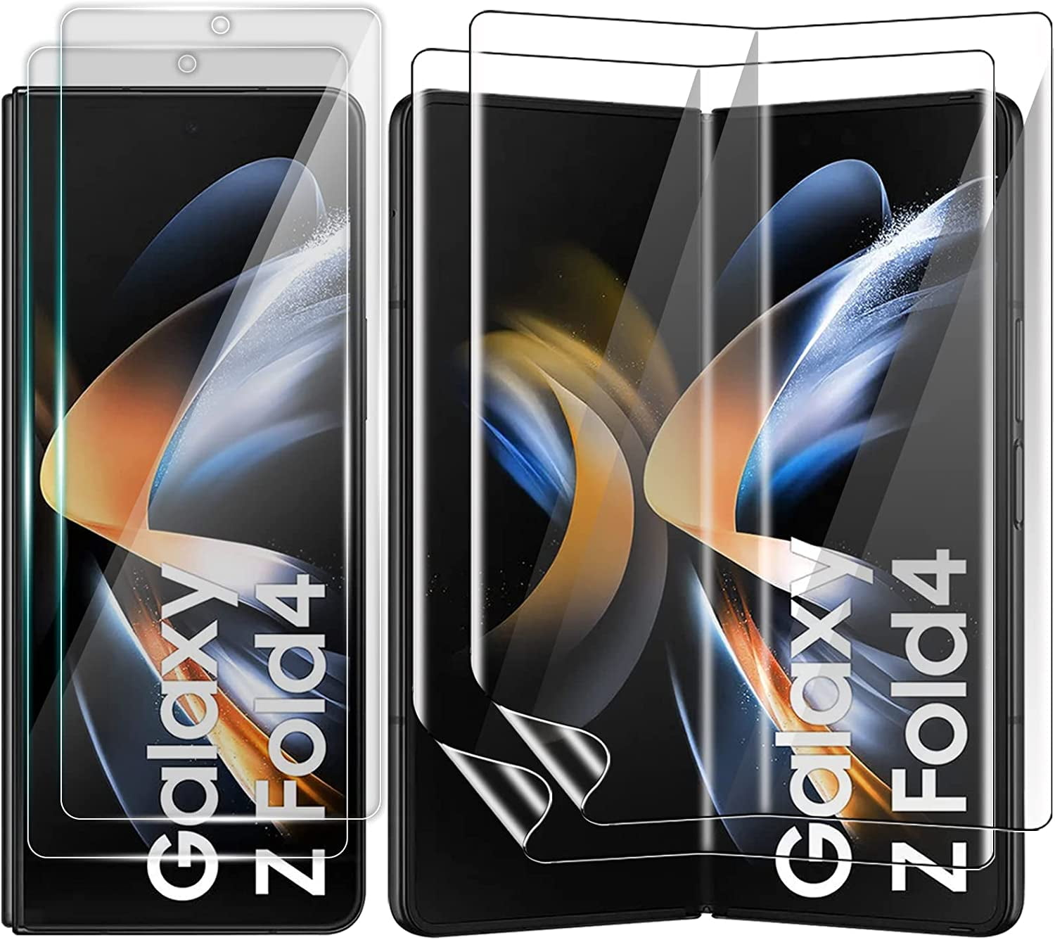 for Samsung Galaxy Z Fold 4 Screen Protector, 2 Pack Cover Display ...