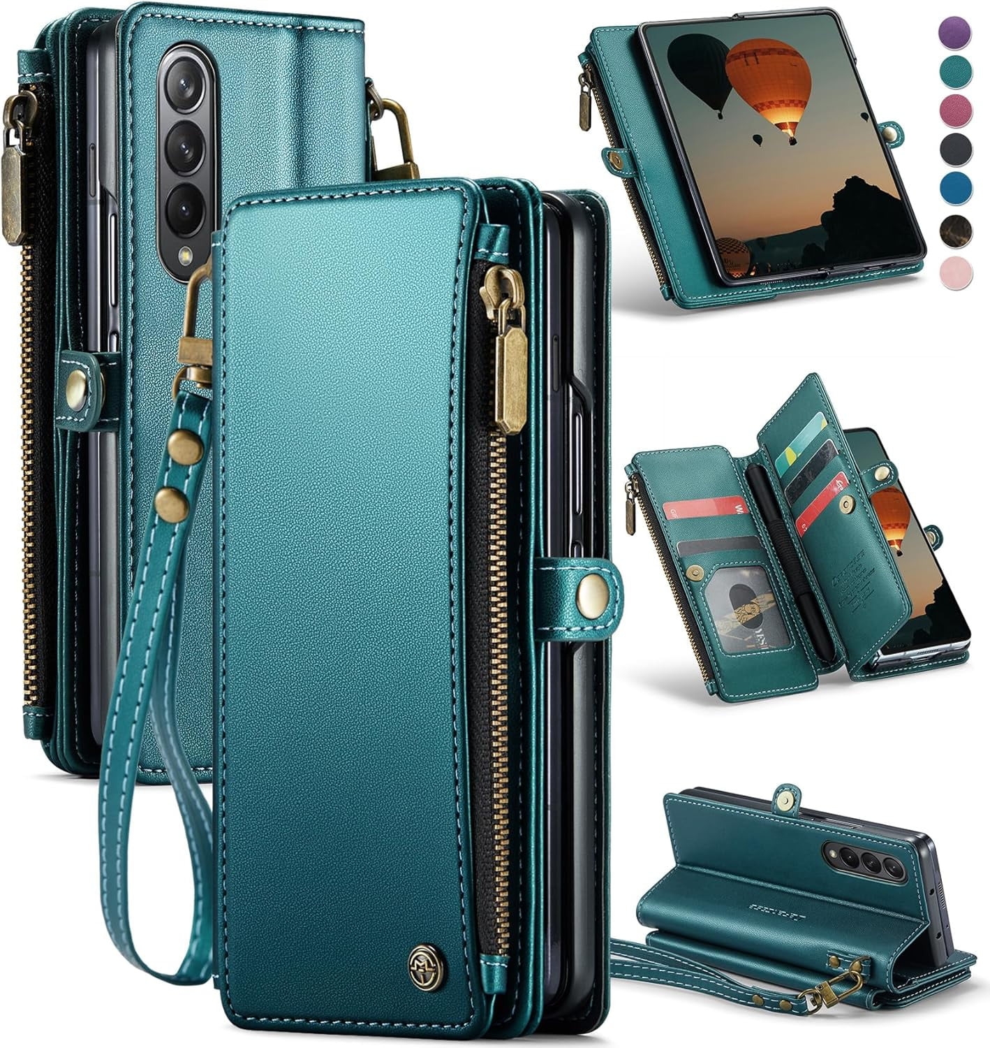 Samsung Galaxy Z Fold 4 Wallet Case with RFID Blocking & S Pen Holder ...