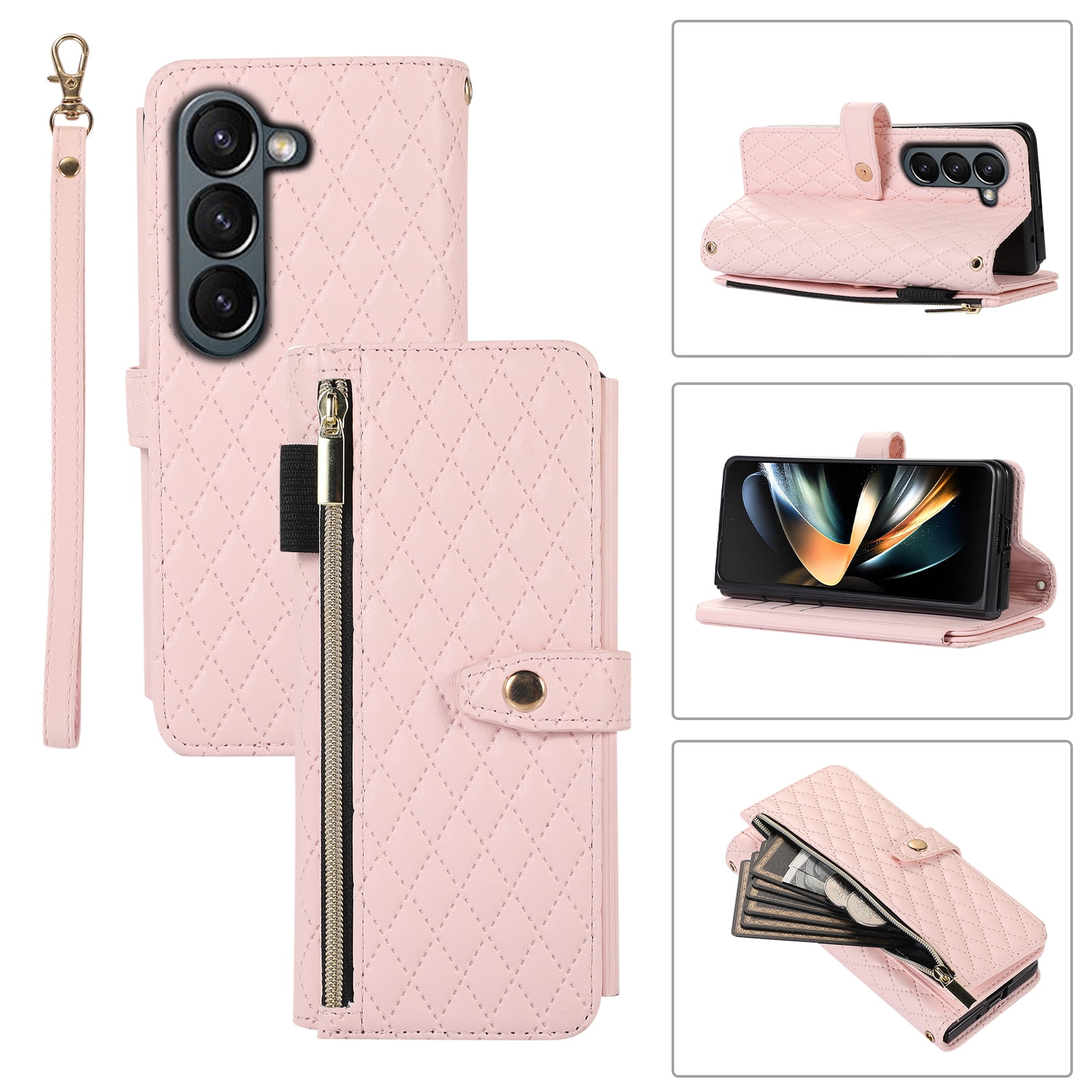 for Samsung Galaxy Z Fold 5 5G Wallet Case, PU Leather Folio Flip ...
