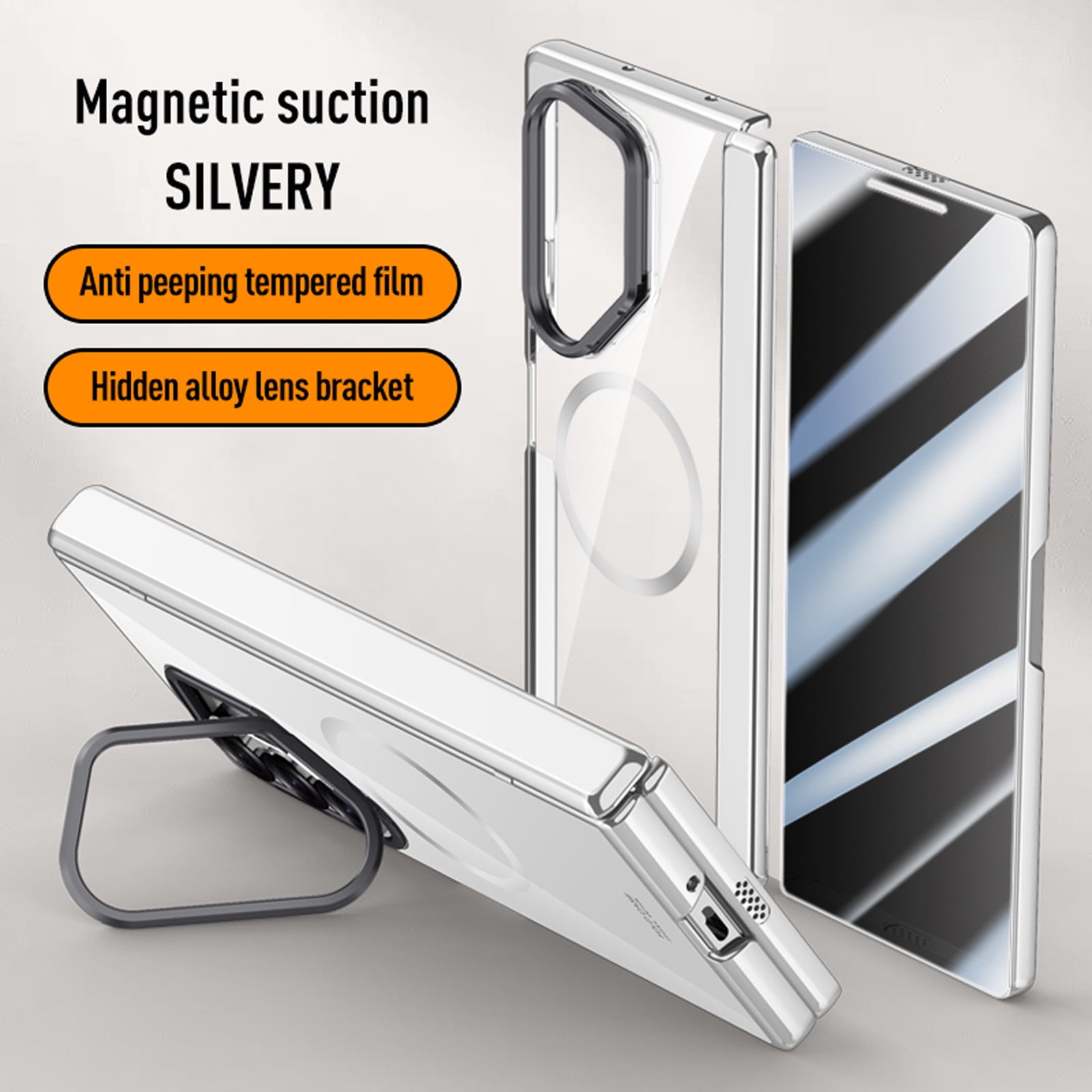 for Samsung Galaxy Z Fold 6 Anti-peeping Privacy Case with MagSafe Lens ...