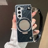 for Samsung Galaxy Z Fold 6 Case, Elegant PU Leather Back Cover with ...