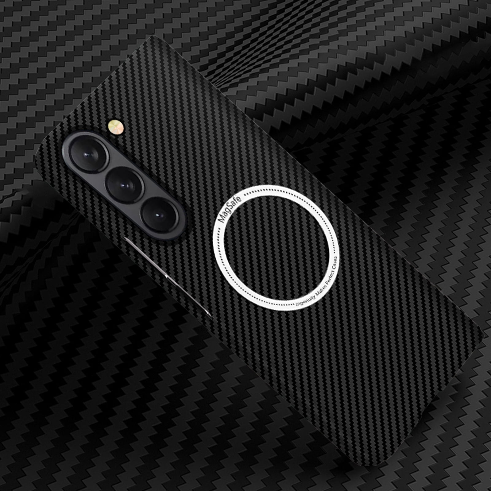 for Samsung Galaxy Z Fold 6 Case: Slim Thin Carbon Fiber Classic Design ...