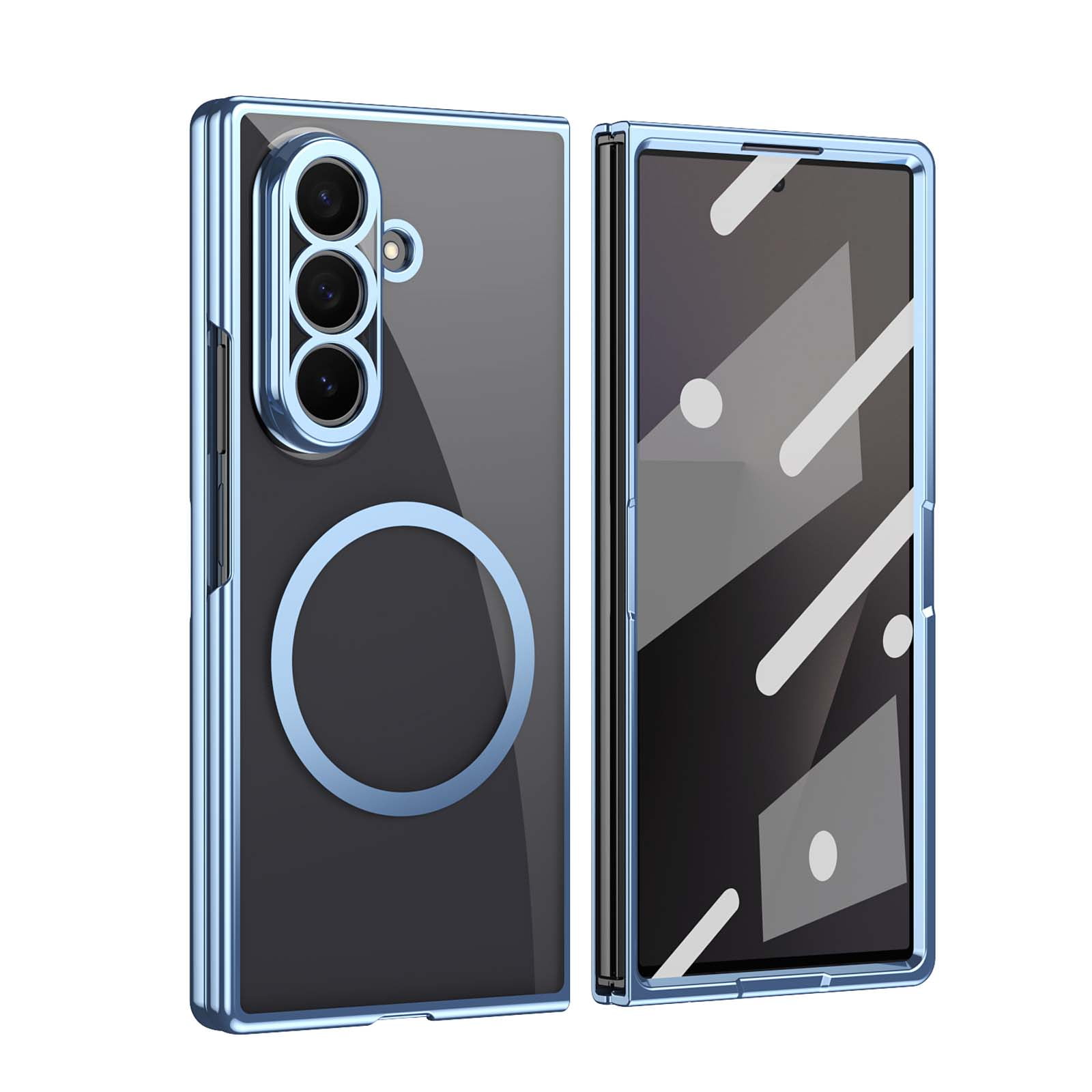 for Samsung Galaxy Z Fold 6, Clear Temepered Glass Front and Back ...