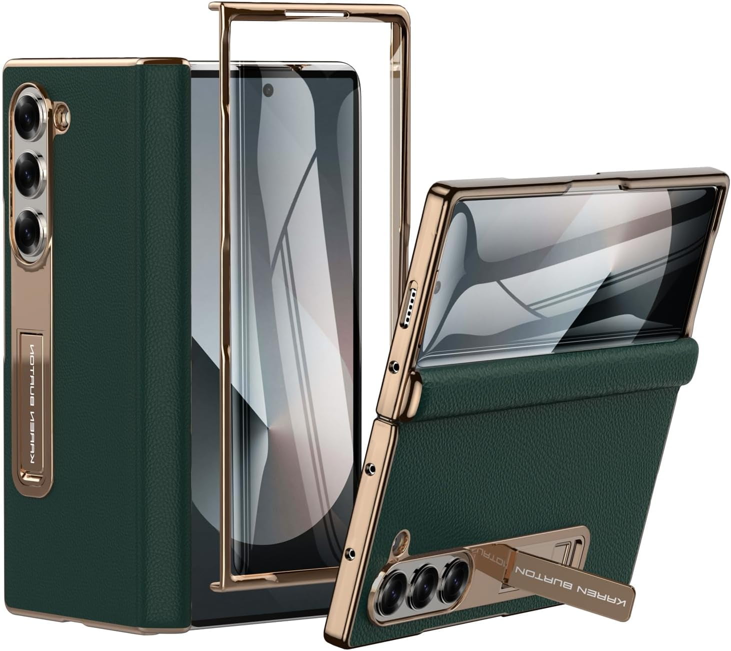 for Samsung Galaxy Z Fold 6 Phone Case,Luxury Premier Genuine Leather ...