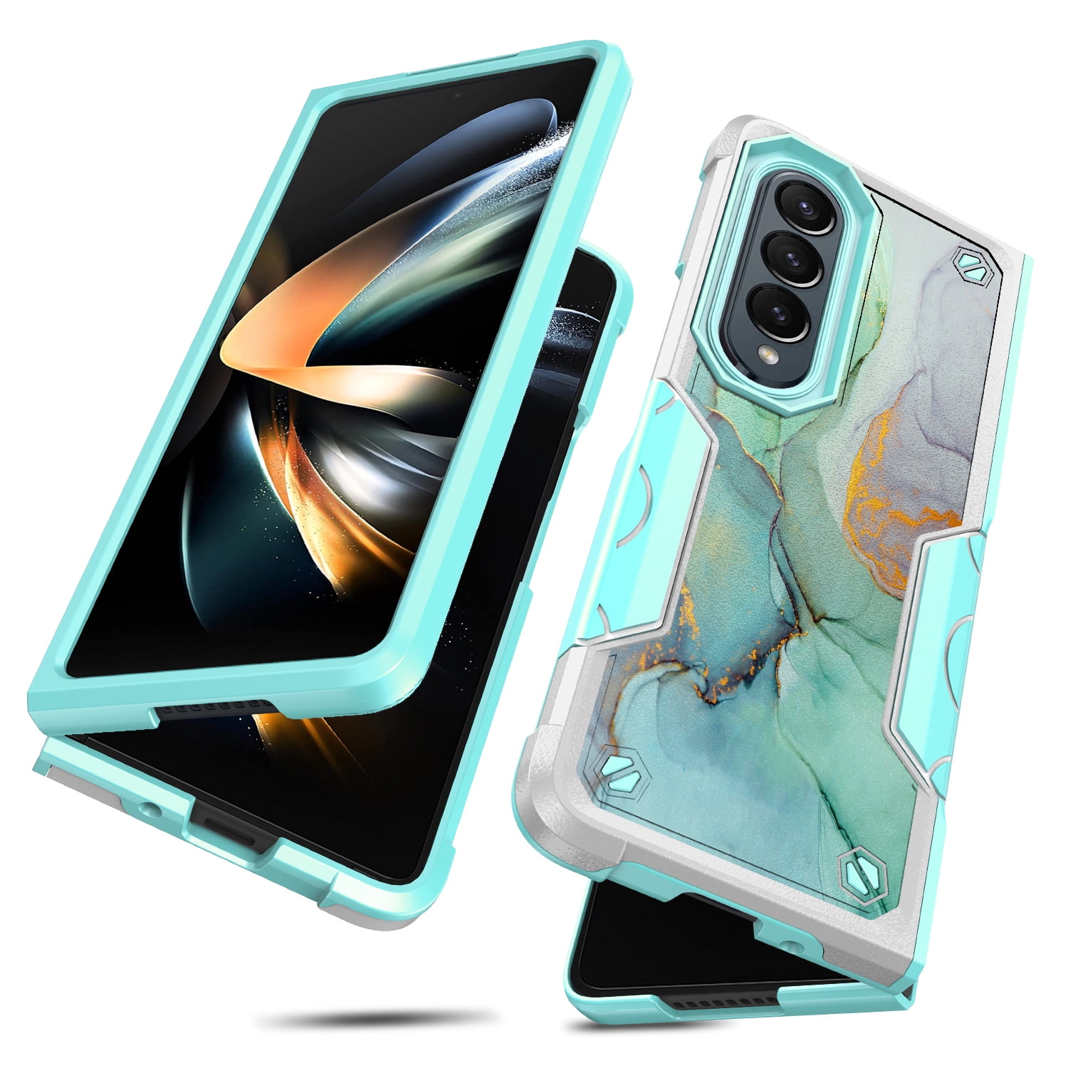 Samsung Galaxy Z Ford 4 Case, Rosebono Hybrid Dual Layer Graphic Design ...