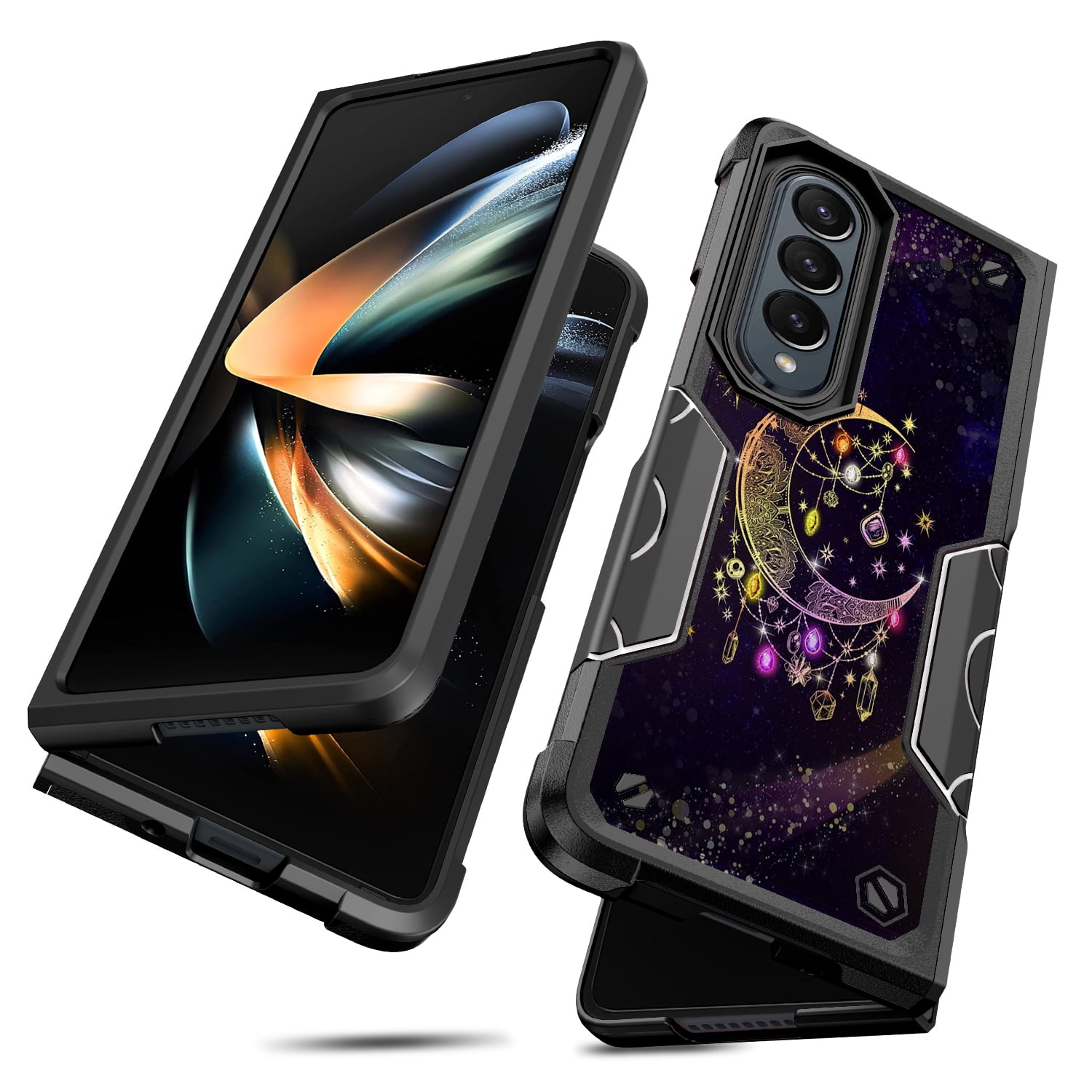 Samsung Galaxy Z Ford 4 Case, Rosebono Hybrid Dual Layer Graphic Design ...
