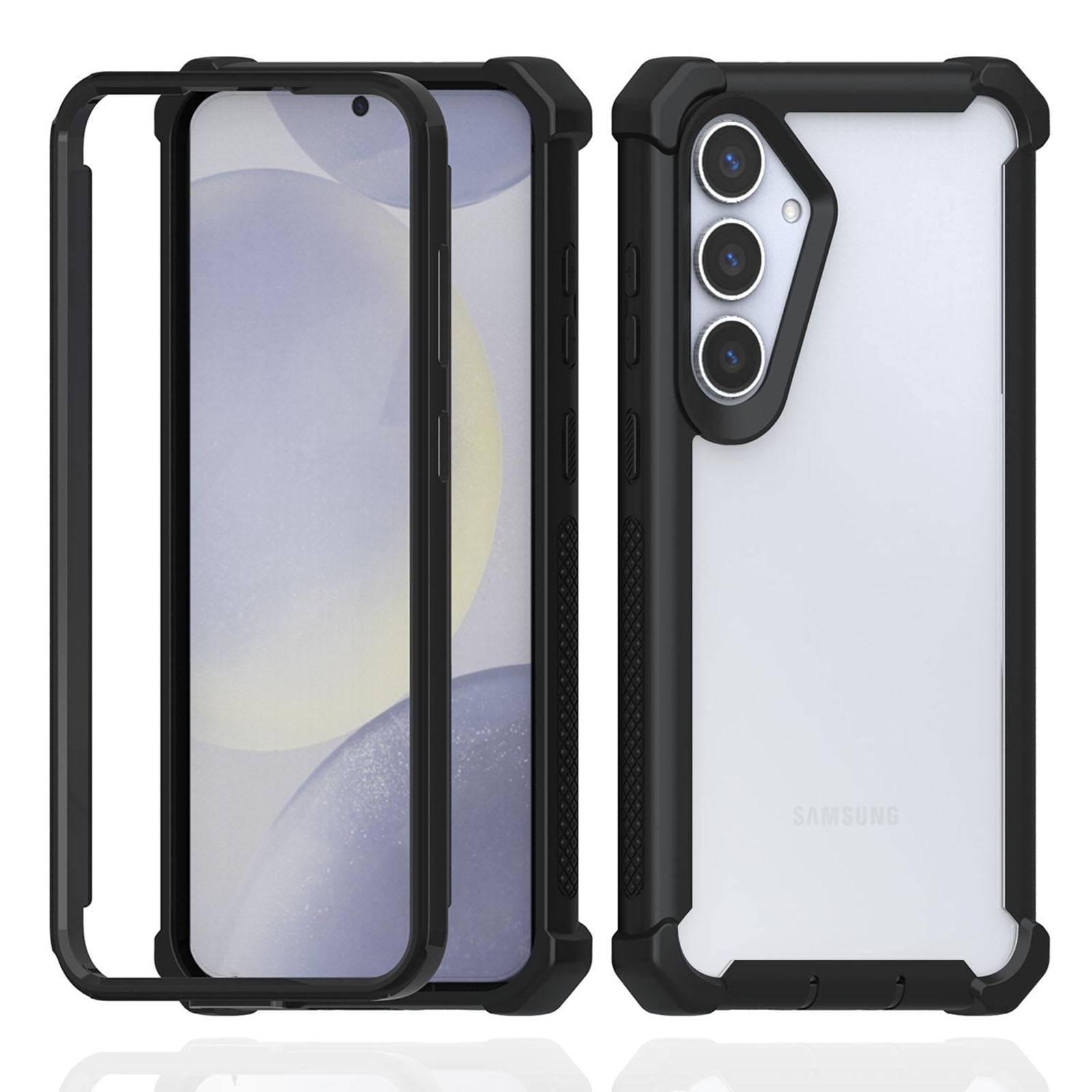 for Samsung Glaxy A06 Case, Soft Silicone Bumper & Crystal Clear Hard ...