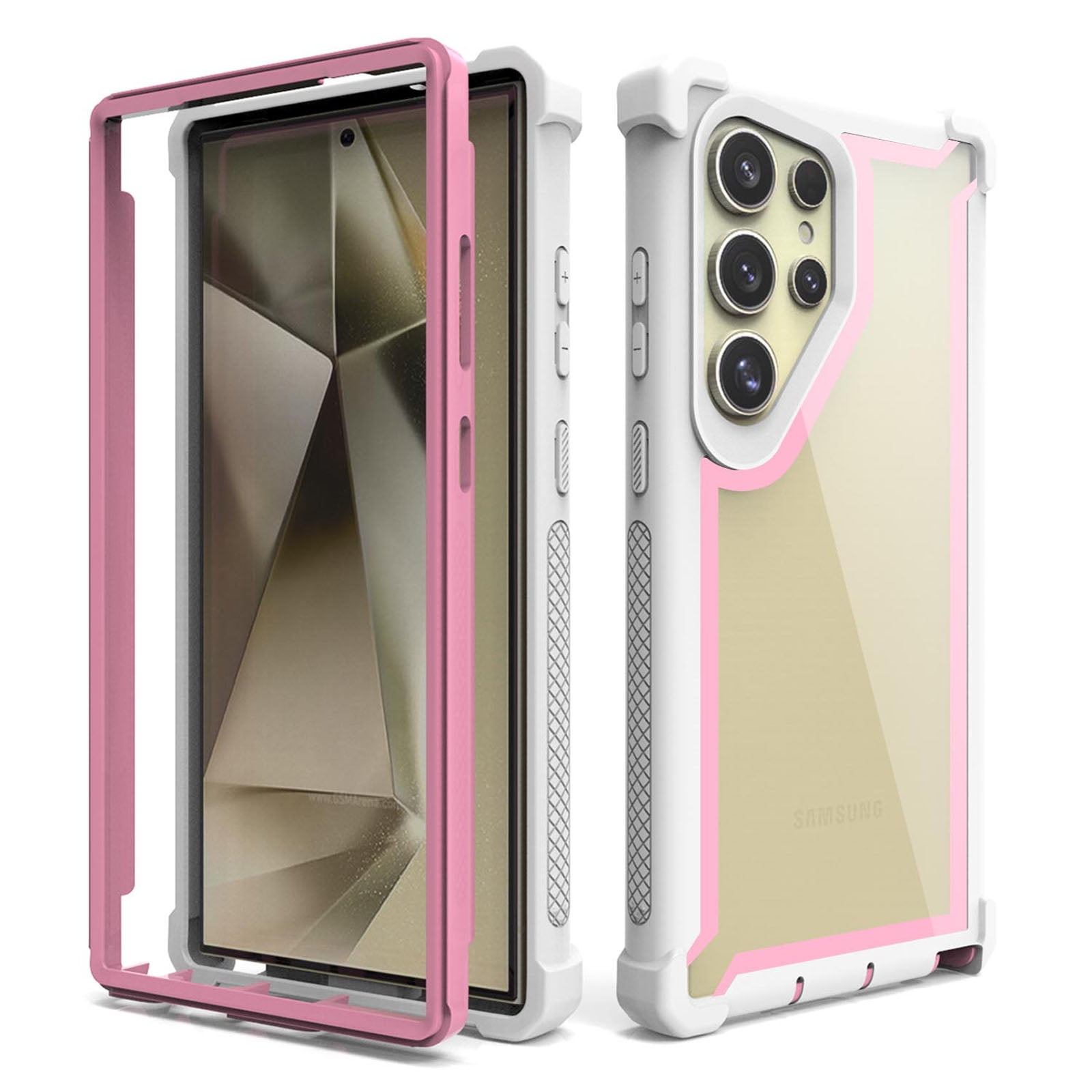 for Samsung Glaxy S25 Ultra Case, Soft Silicone Bumper & Crystal Clear Hard PC Back, Luxury 2 In ...