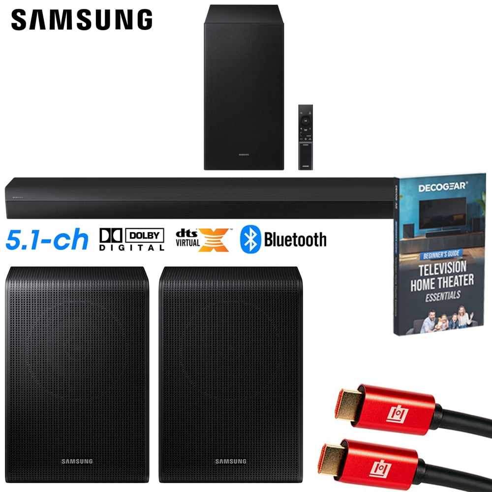 Samsung HW-B750D 5.1ch Soundbar with Dolby Virtual:X DTS (2024) Bundle ...
