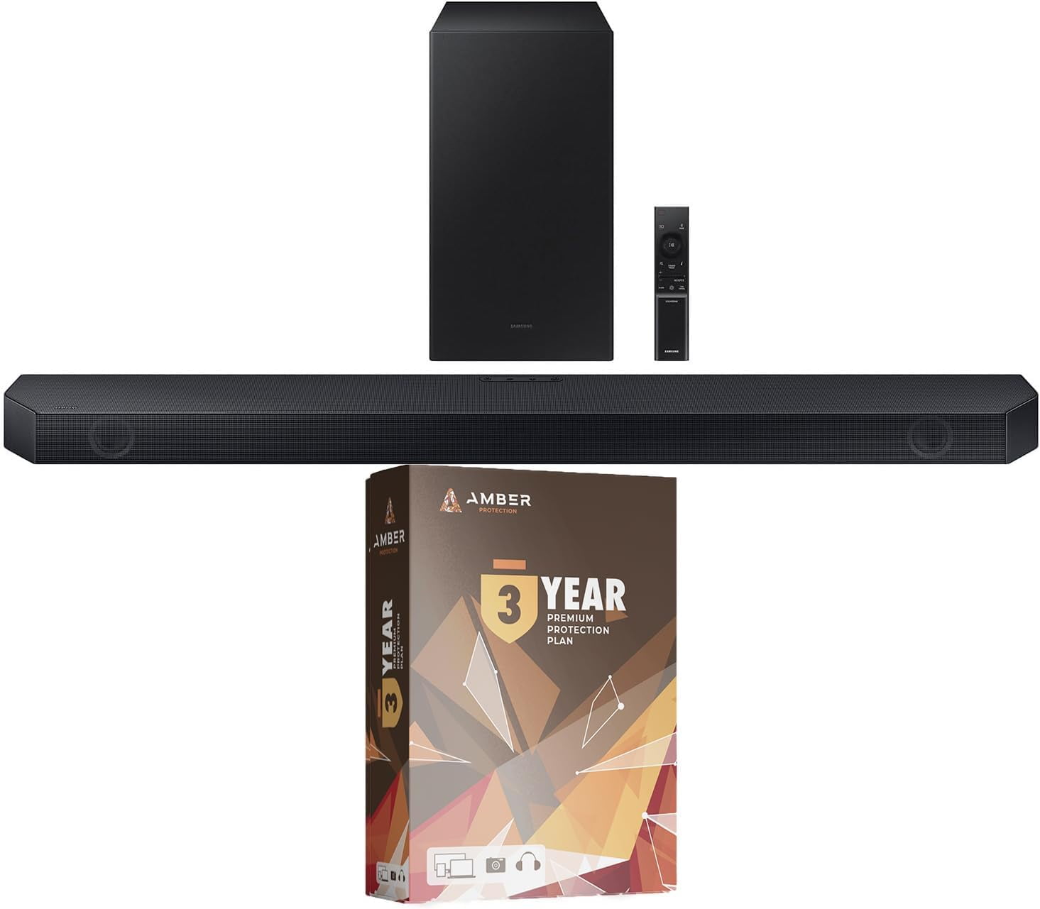 Samsung HW-Q60C 3.1ch Soundbar, Subwoofer, Dolby Atmos, 3 Year ...