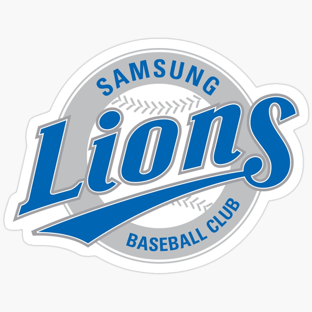 Samsung Lions Seoul Kbo Logo Sticker Baseball Sticker, Football Sticker ...