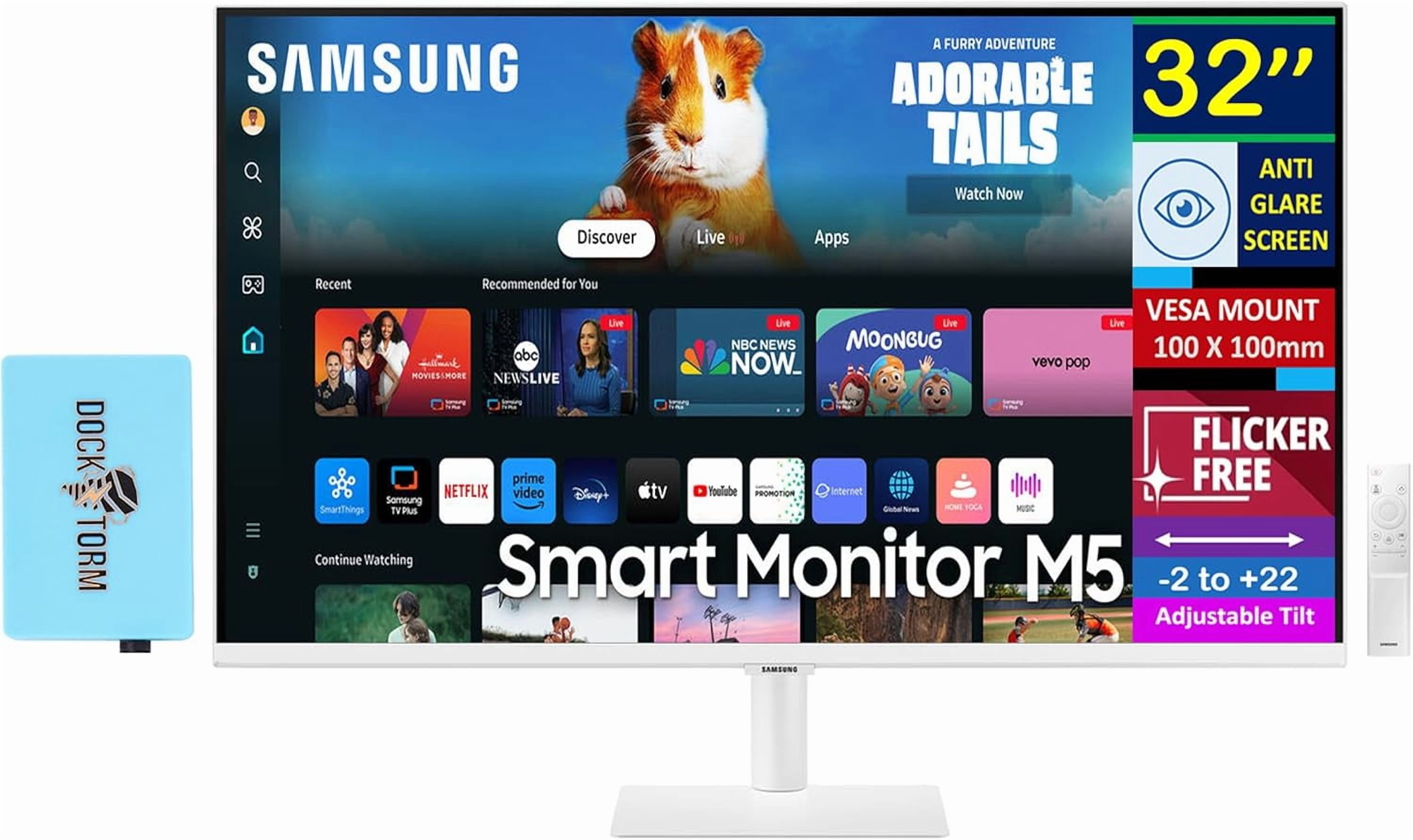 Samsung M5 M50D 32" FHD VA Smart Monitor with 4ms Response Time, Anti ...