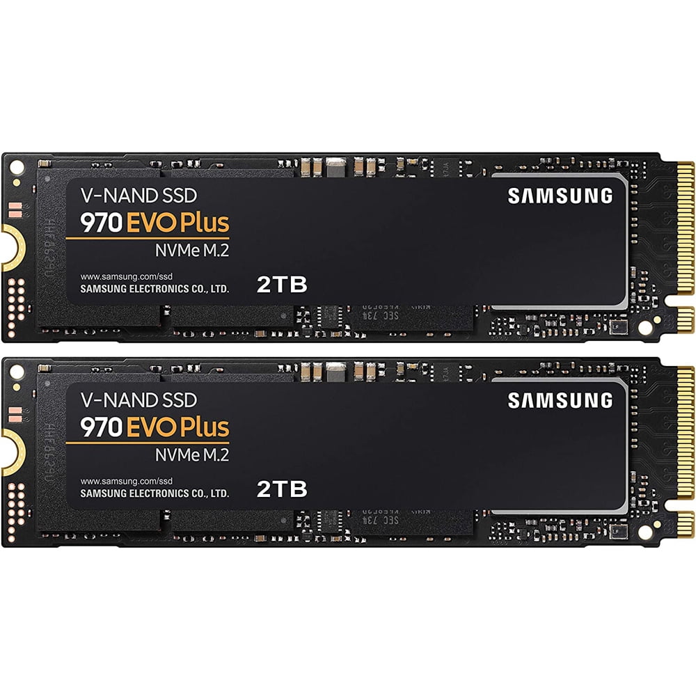 Samsung MZ-V7S2T0B/AM 970 EVO Plus NVMe M.2 SSD 2TB 2 Pack - Walmart ...