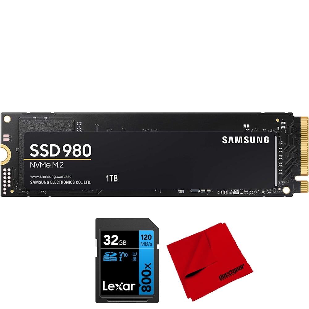 Samsung MZ-V8V1T0B/AM 980 PCIe 3.0 NVMe SSD 1TB Bundle with Lexar 32GB ...
