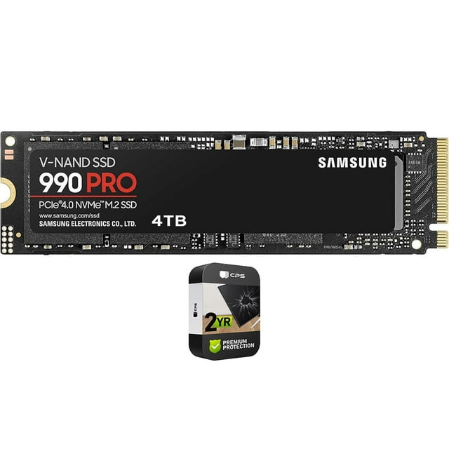 Samsung MZ-V9P4T0B/AM 990 PRO PCIe 4.0 NVMe M.2 SSD 4TB Bundle with 2 ...