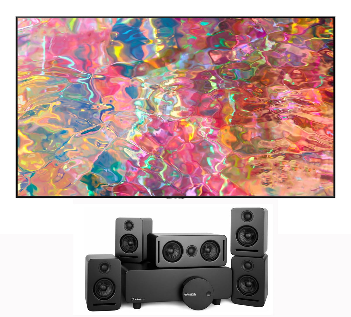 Samsung QN50Q80BAFXZA 50" 4K Ultra HD Smart TV with a Platin MONACO-5-1 ...