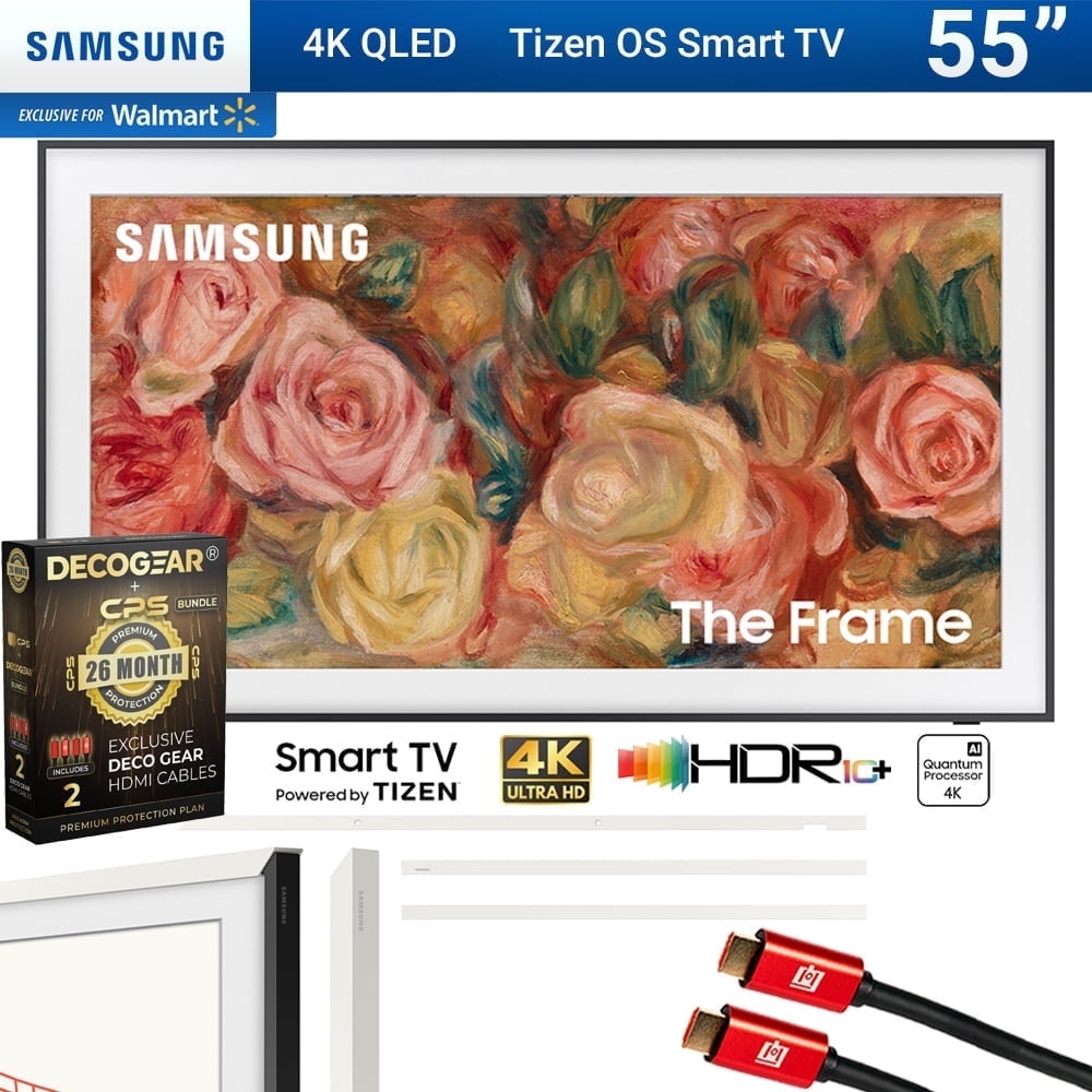 Samsung QN55LS03DA 55 inch The Frame QLED 4K Smart TV 2024 Bundle with ...
