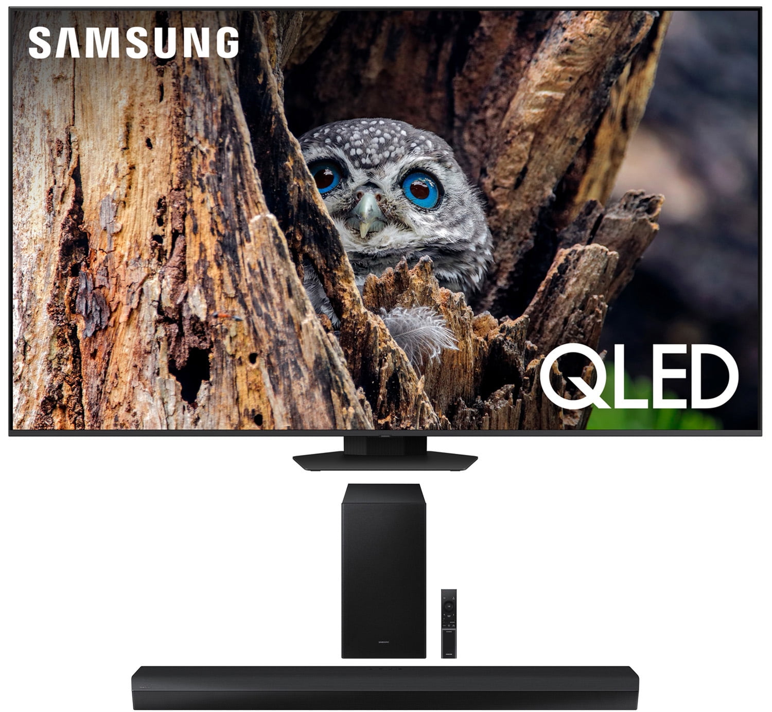 Samsung QN55Q80DAFXZA 55 Inch QLED 4K Quantum HDR Plus Smart TV with a Samsung HW-B750D 5.1Ch ...