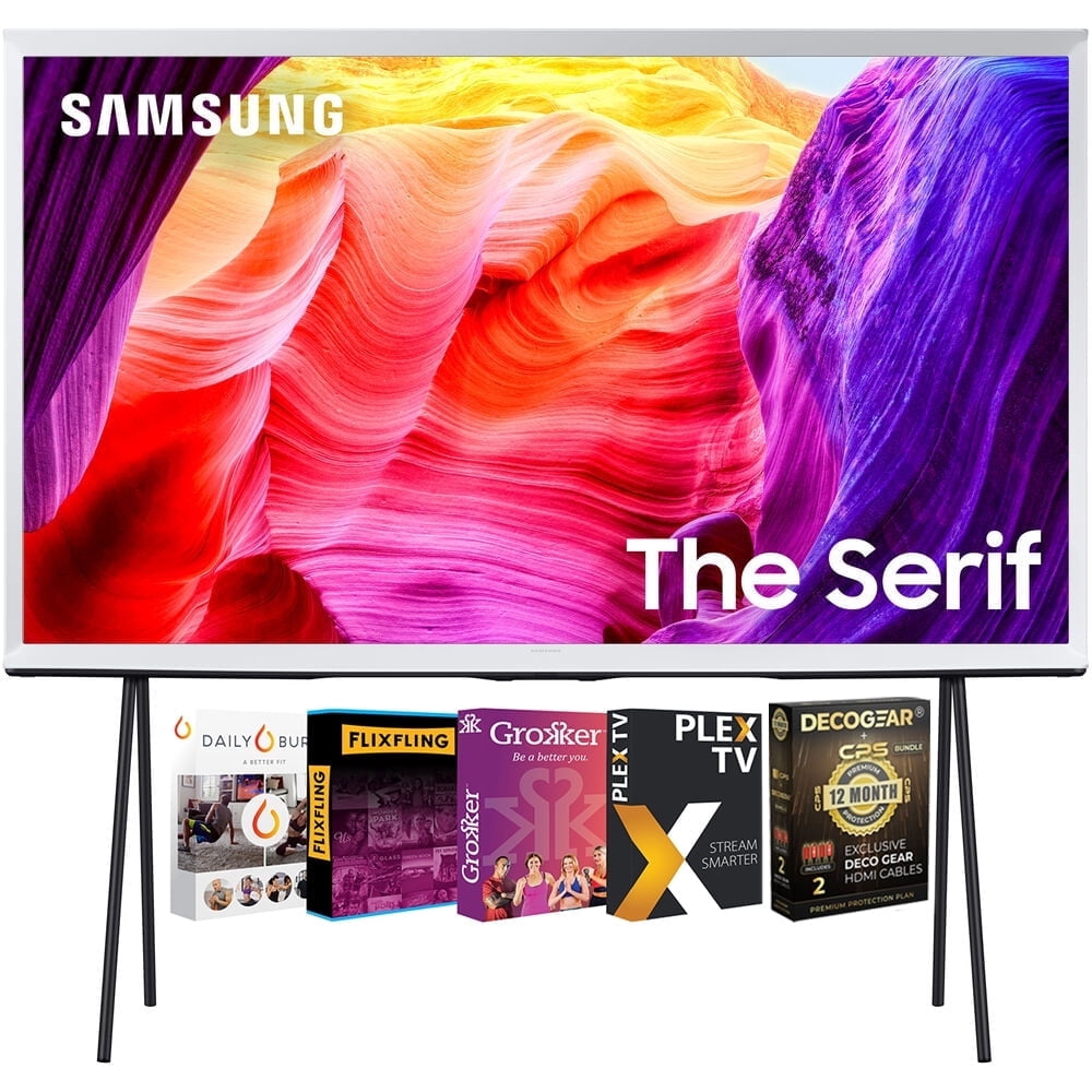 Samsung QN65LS01DAFXZA 65" QLED 4K The Serif TV 2024 Bundle with Movies ...