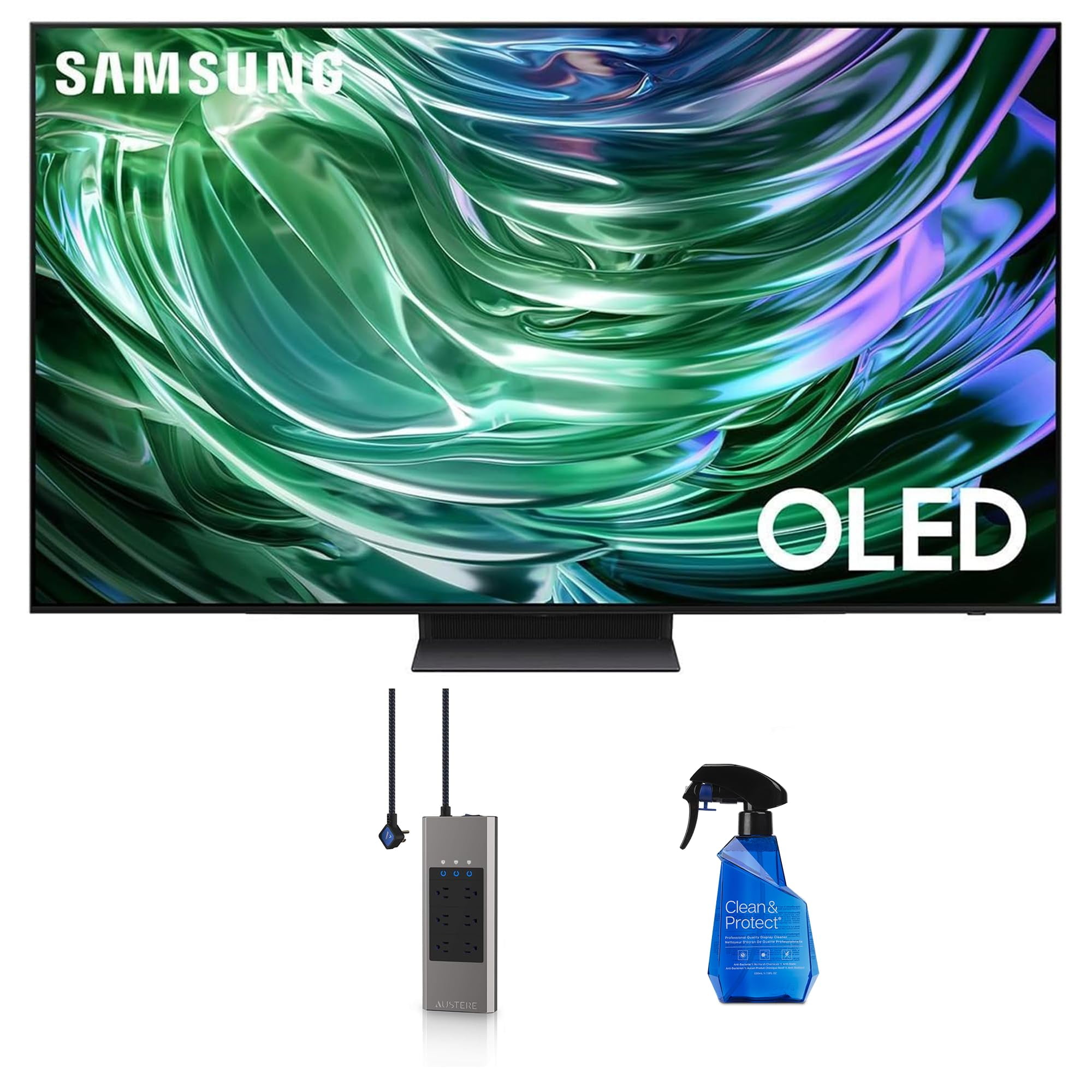 Samsung QN65S90DAFXZA 65 Inch 4K OLED Smart TV with Dolby Atmos with an Austere 5S-PS6-US1 V ...