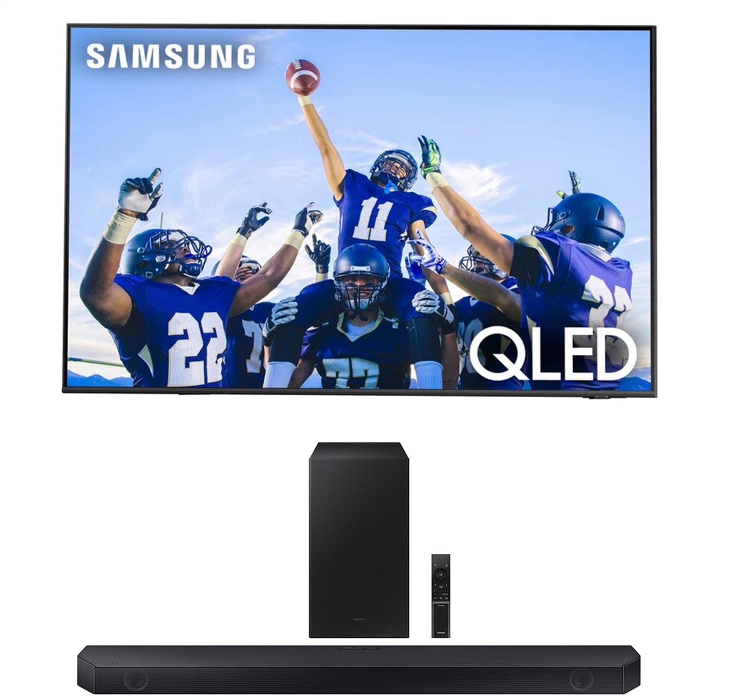 Samsung QN75Q60CAFXZA 75 Inch QLED 4K Quantum HDR Dual LED Smart TV with a Samsung HW-Q600C 3.1 ...