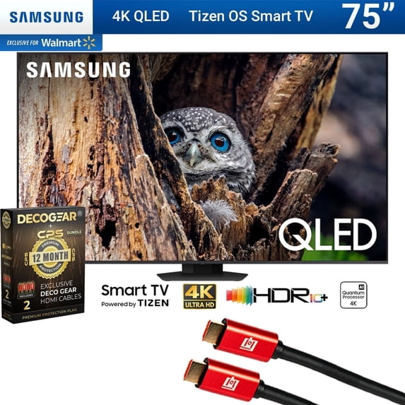 Samsung QN75Q80DA 75 Inch QLED 4K Smart TV 2024 Bundle with Deco Gear ...