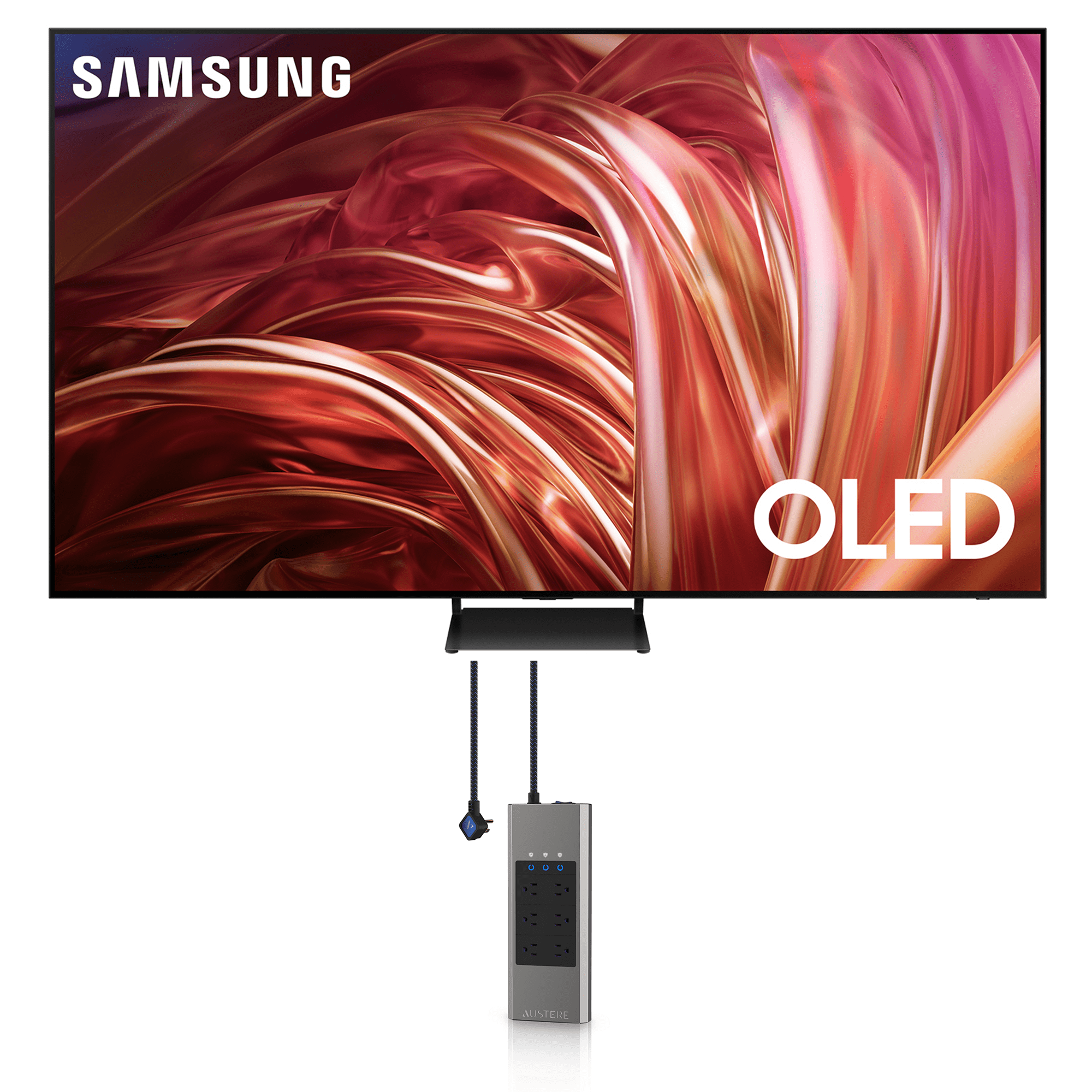 Samsung QN77S85DAEXZA 77 Inch OLED 4K Smart TV with Q-Symphony and an Austere 5S-PS6-US1 V ...