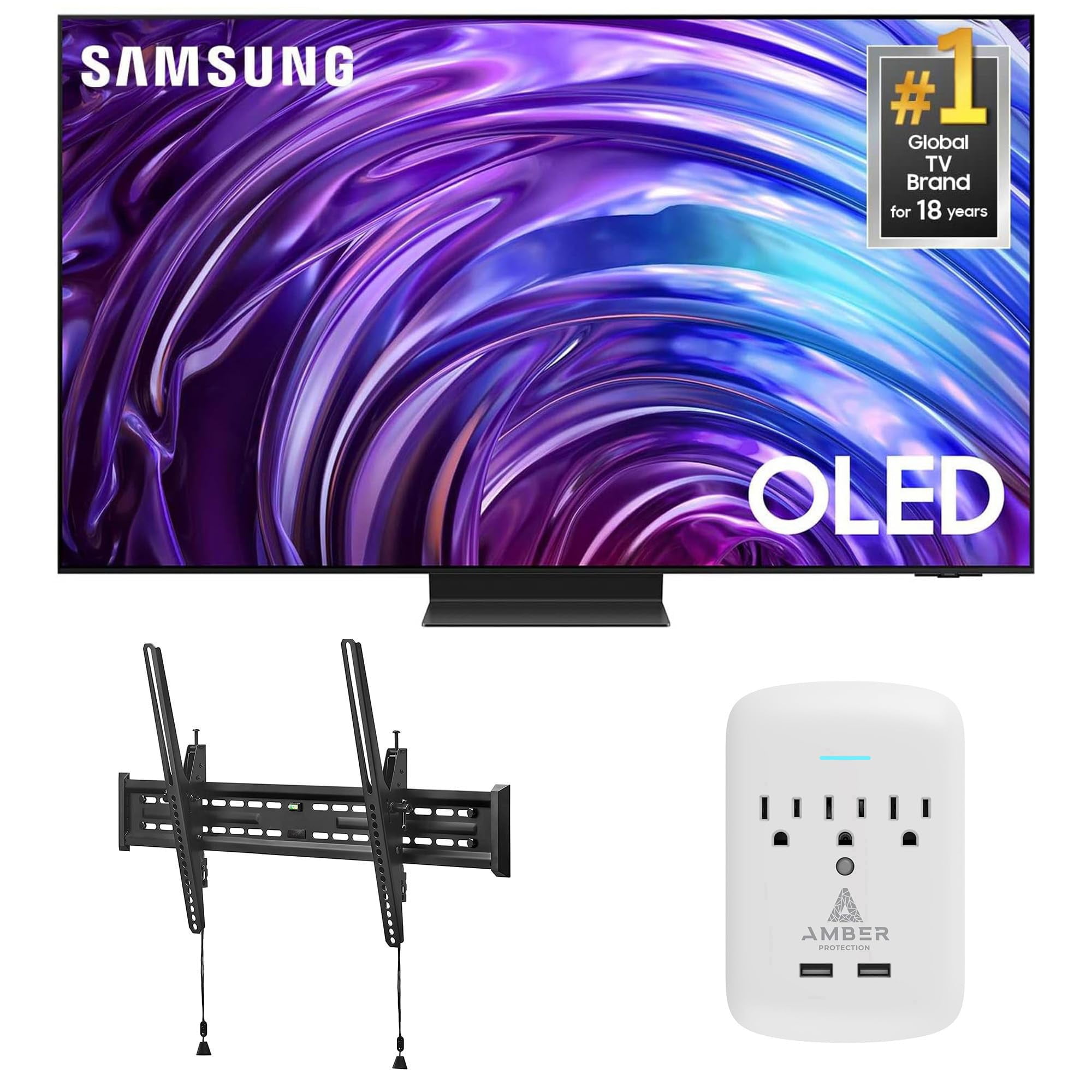 Samsung QN77S95DDFXZA 77 Inch OLED 4K Smart TV with a Walts TILT-MOUNT ...