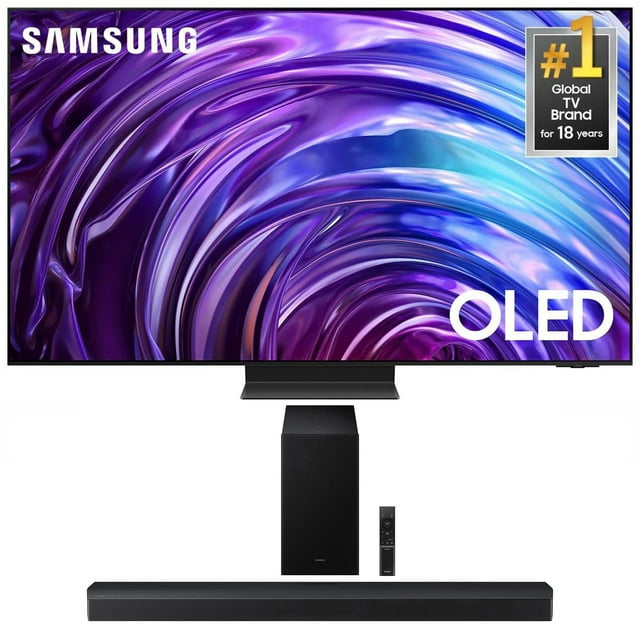 Samsung QN77S95DDFXZA 77 Inch OLED 4K Smart TV with a Samsung HW-B750F ...