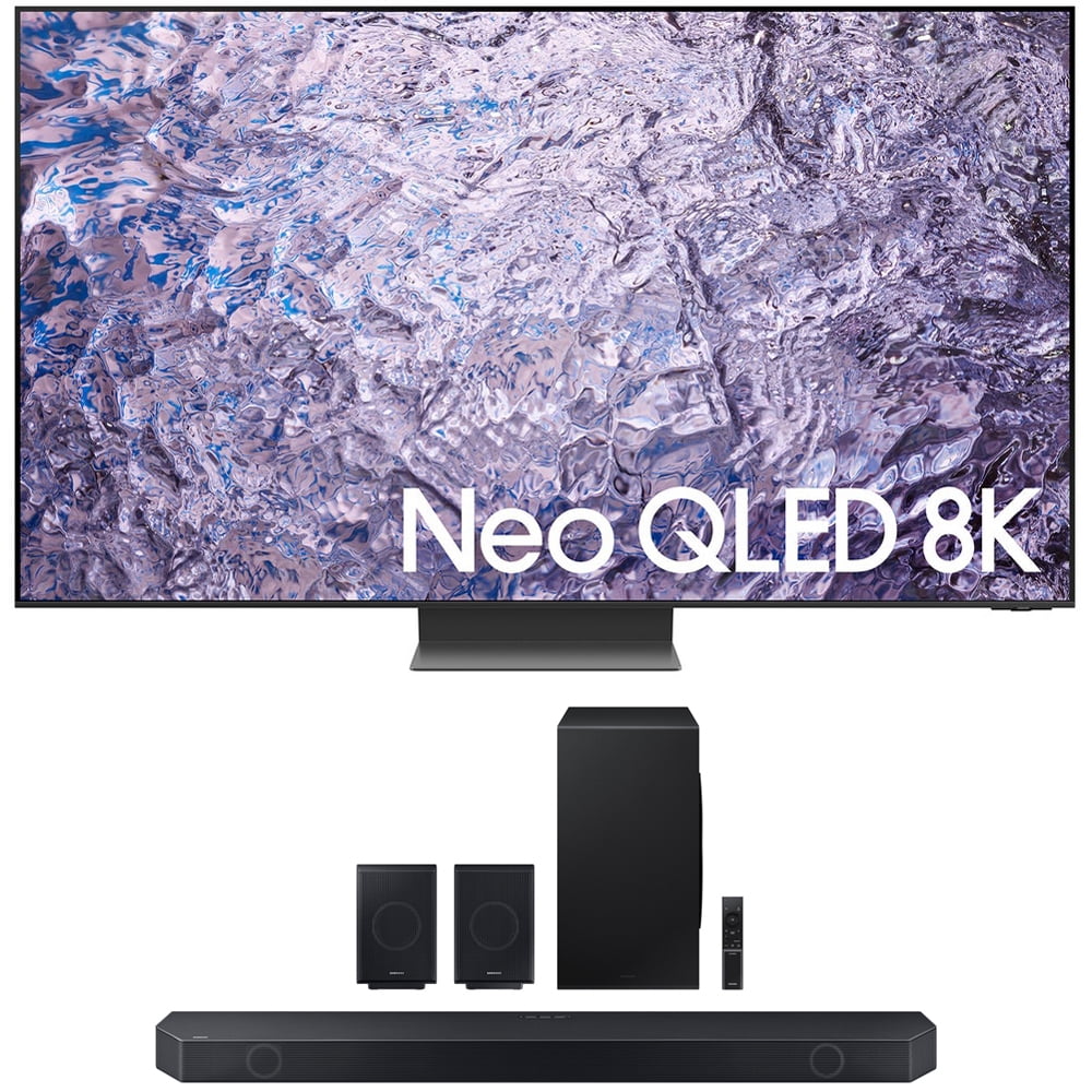 Samsung QN85QN800CFXZA 85 Inch Neo QLED 8K Smart TV 2023 Bundle with Samsung 11.1.4 ch. Wireless ...