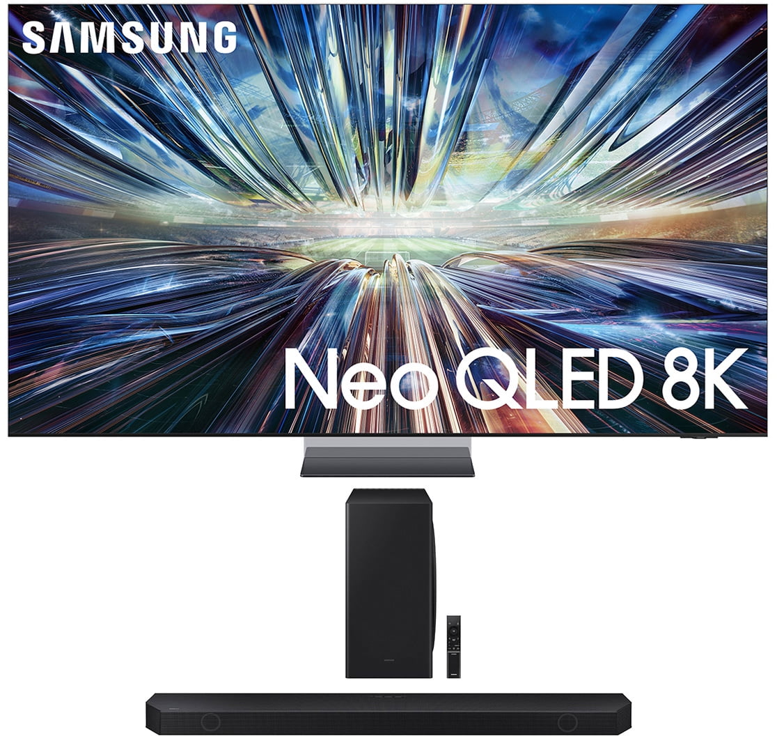 Samsung QN85QN900DFXZA 85 Inch Class QN900D Neo QLED 8K Smart TV with a Samsung HW-Q800D 5.1.2ch ...