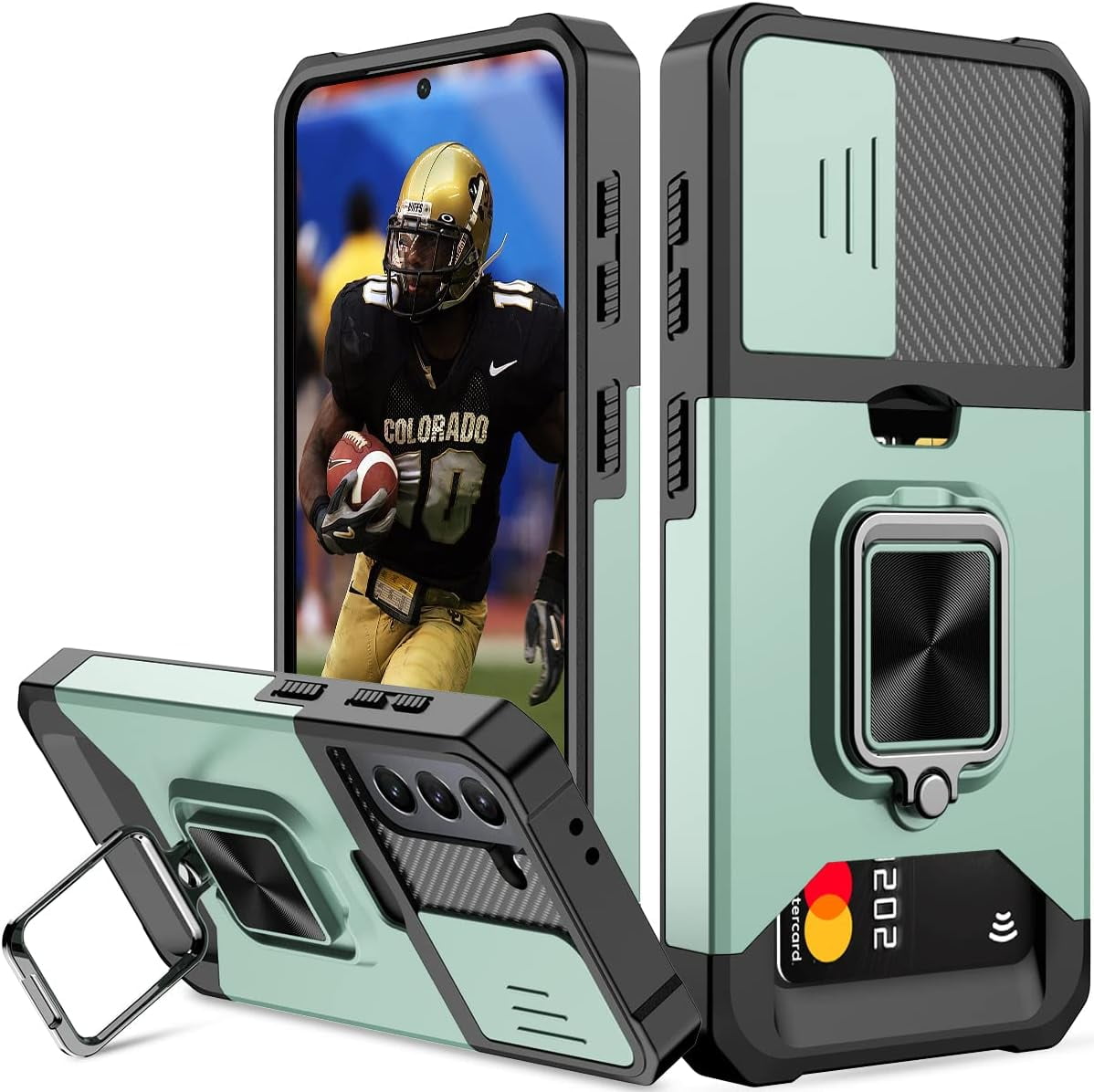 Samsung S21 5G 6.2" Case - Sliding Camera Cover, Heavy Duty Protection ...