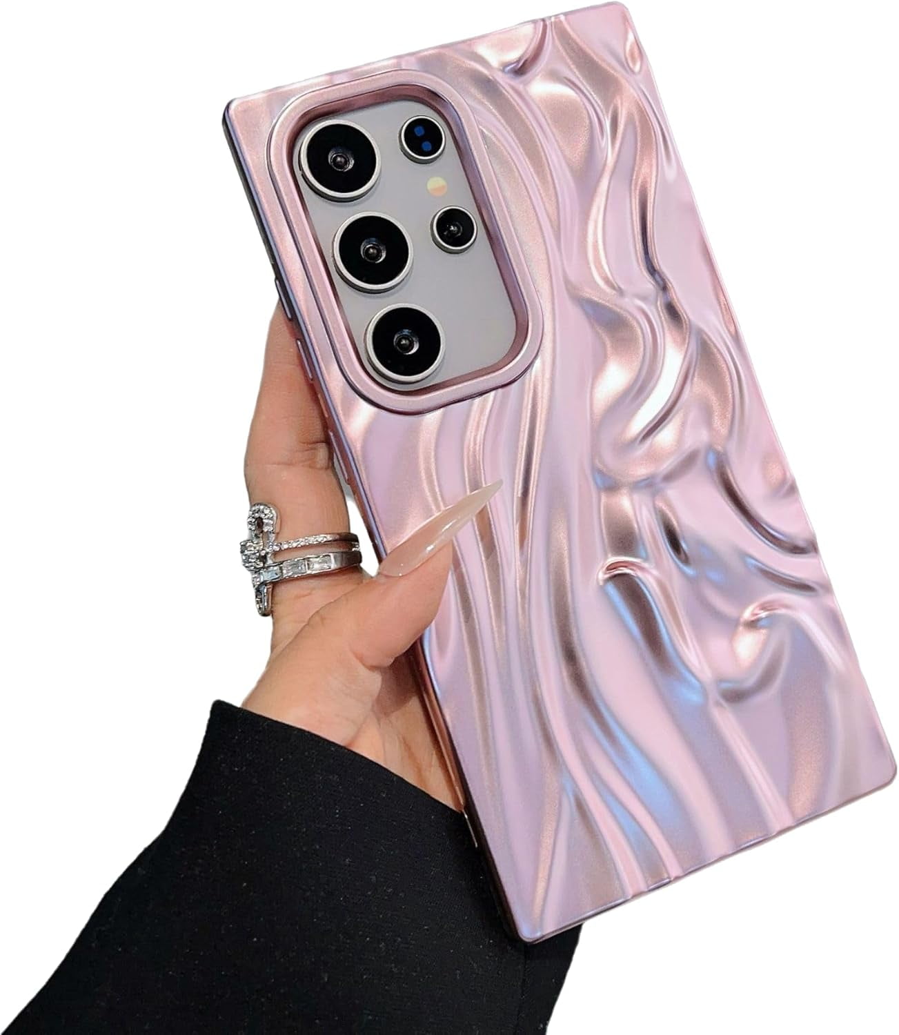 Samsung S23 Ultra Pleated Water Ripple Chrome Wave Cell Phone Case ...