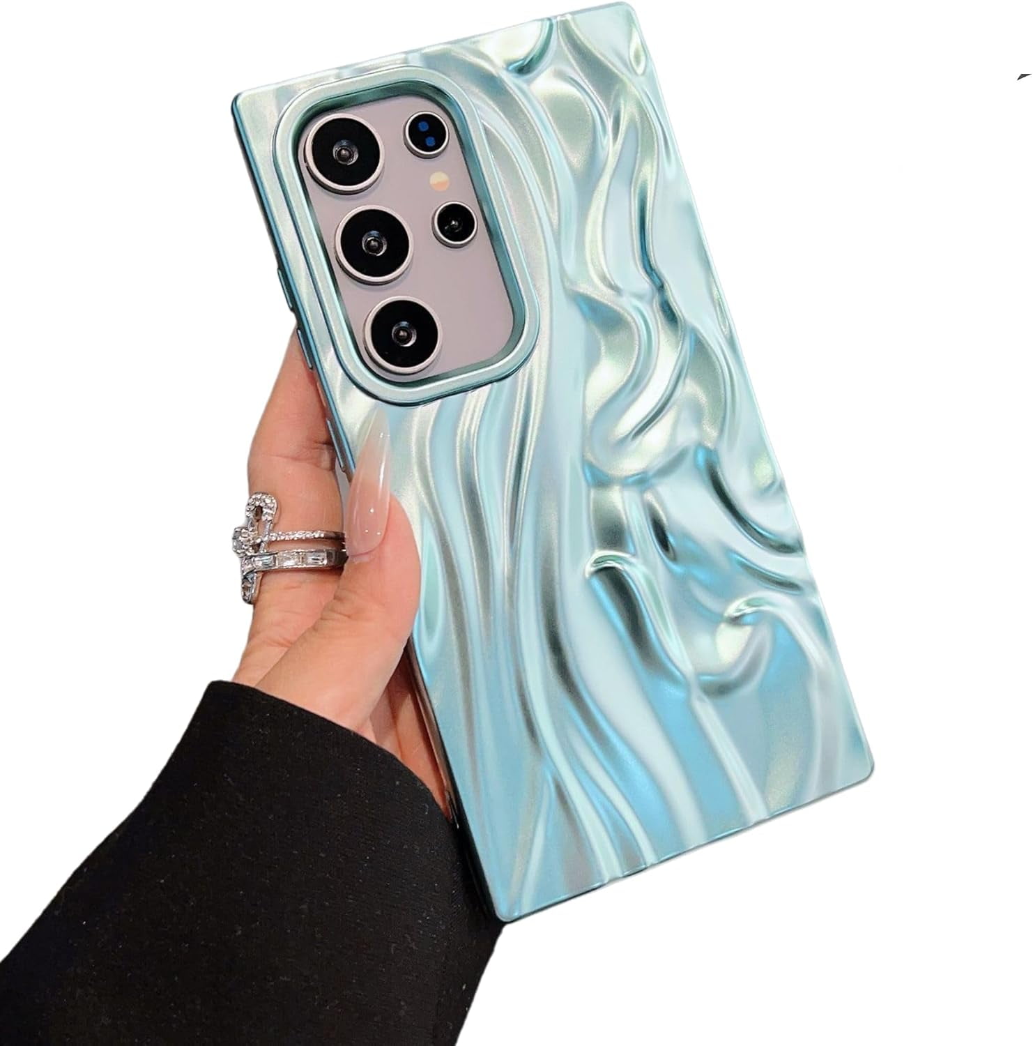 Samsung S23 Ultra Water Ripple Chrome Wave Pattern Cell Phone Case ...