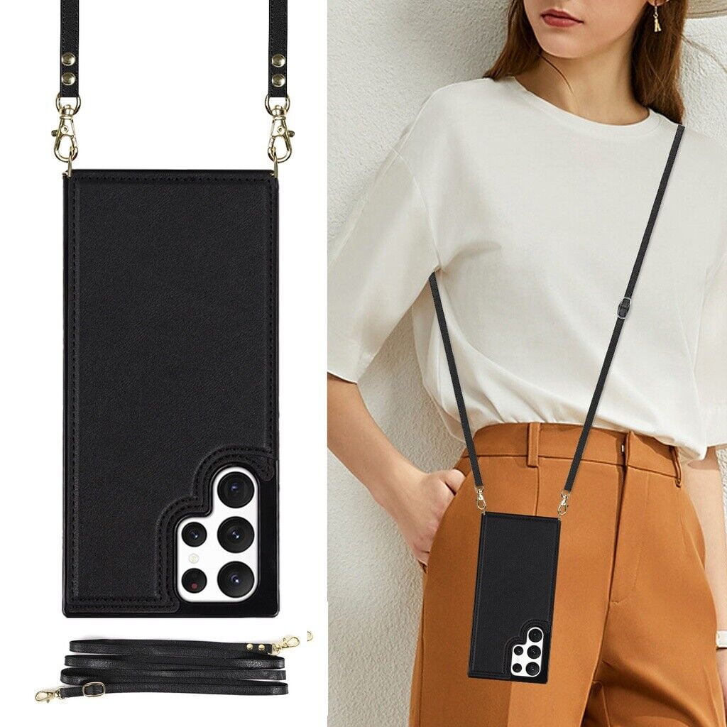 Samsung S24 S23 S21 Ultra Plus Case Cover Diagonal Rope Sling Wallet ...