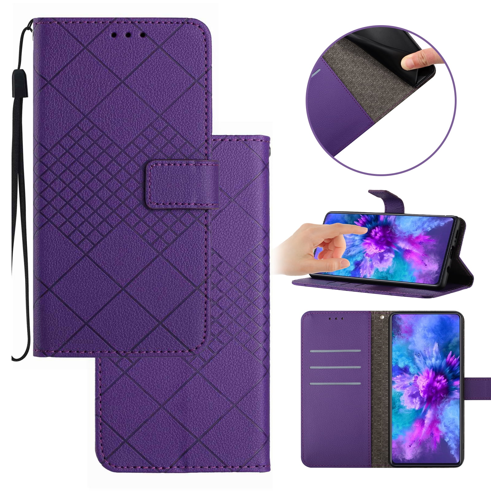 For Samsung S9 Wallet Case with RFID Blocking Card Slots Holder Premium PU Leather Magnetic ...