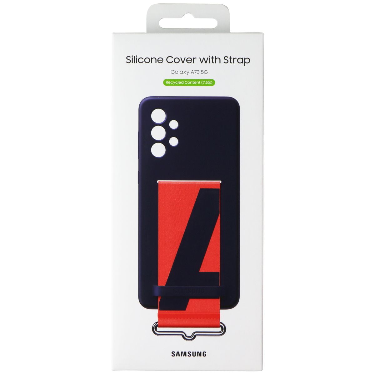 Samsung Silicone Cover with Strap for Galaxy A73 5G - Navy Blue ...