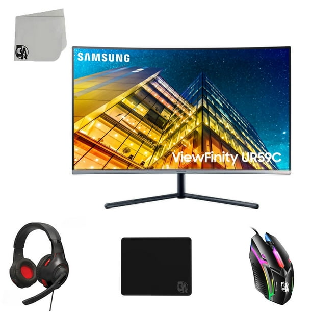 Pre-Owned Samsung U32R590C 31.5" LCD Curved 4K UHD Monitor - Dark Blue ...