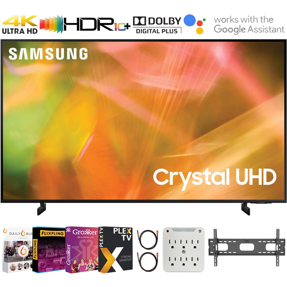 Samsung UN85AU8000 85 Inch 4K Crystal UHD Smart LED TV 2021 Bundle with ...