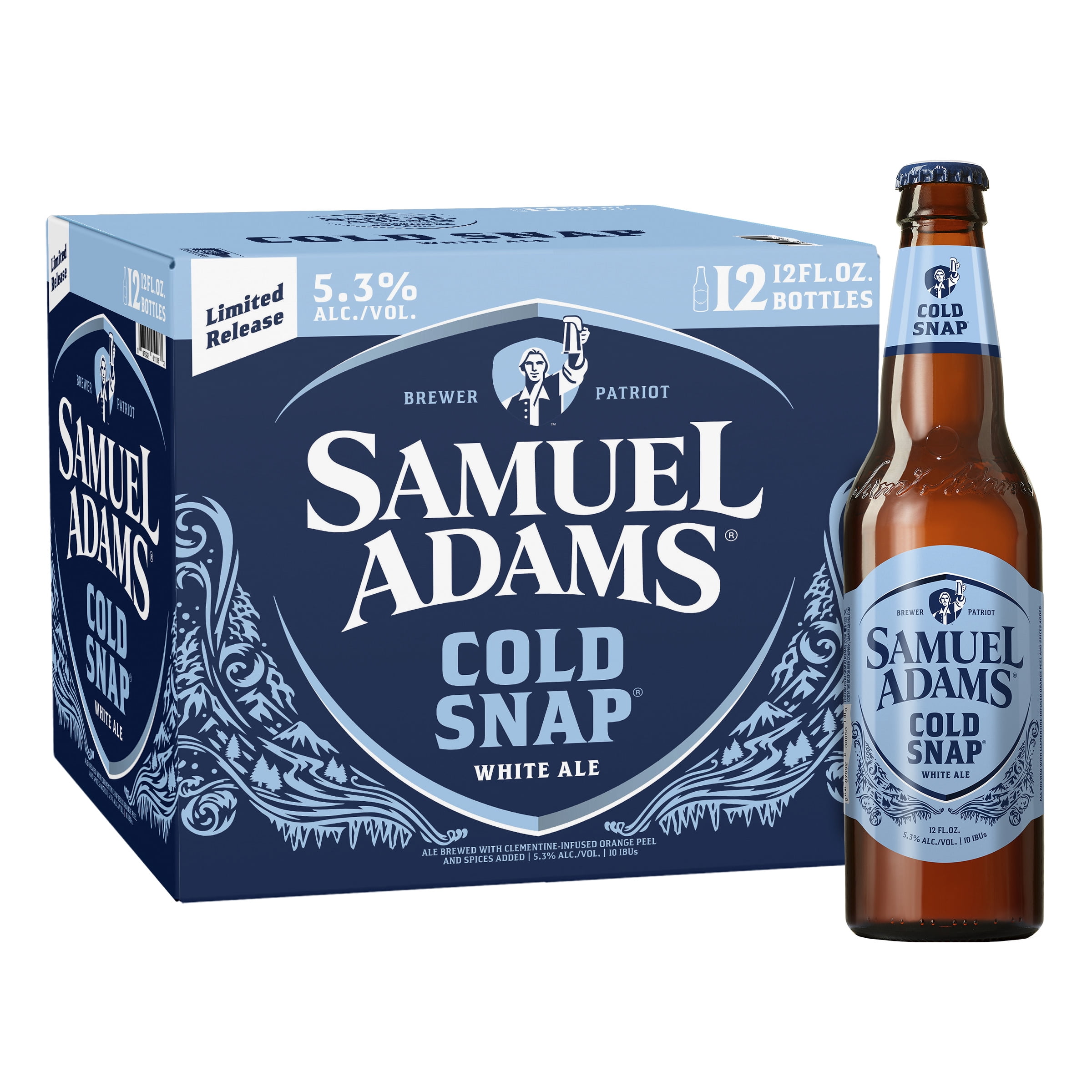 Samuel Adams Cold Snap White Ale Seasonal Craft Beer, 12 pack, 12 fl ...