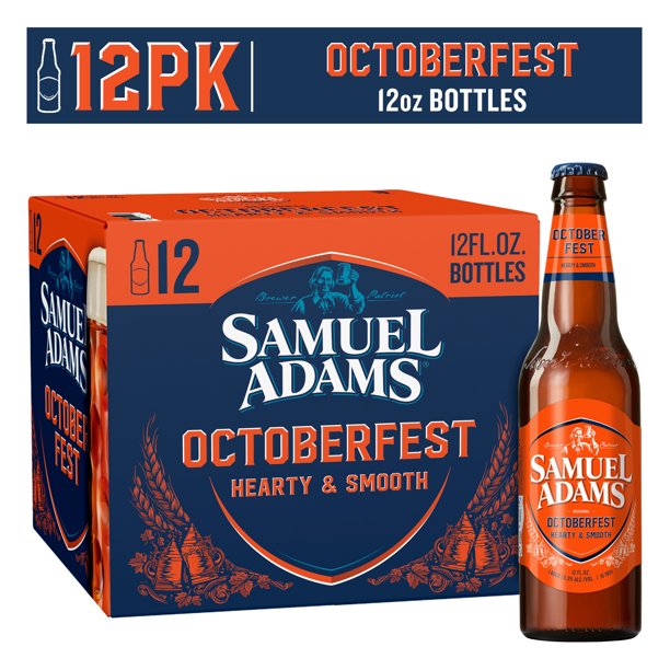 Samuel Adams Octoberfest Seasonal Craft Beer, 12 Pack, 12 fl. oz. Bottles, 5.3% ABV - Walmart.com