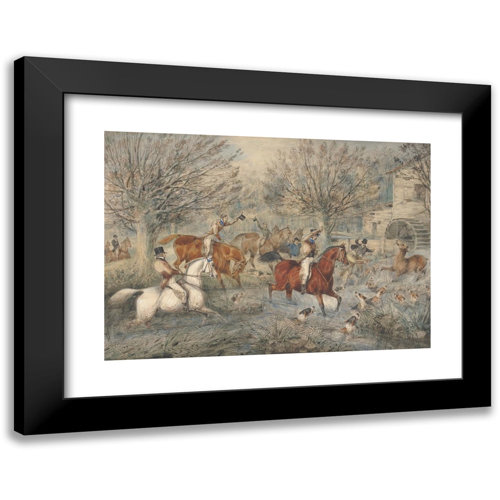 Samuel Alken 18x14 Black Modern Framed Museum Art Print Titled - Stag ...
