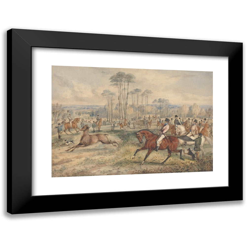 Samuel Alken 18x14 Black Modern Framed Museum Art Print Titled - Stag ...
