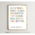 Samuel Beckett Try Again Fail Better Classroom Office Poster, Stretched ...